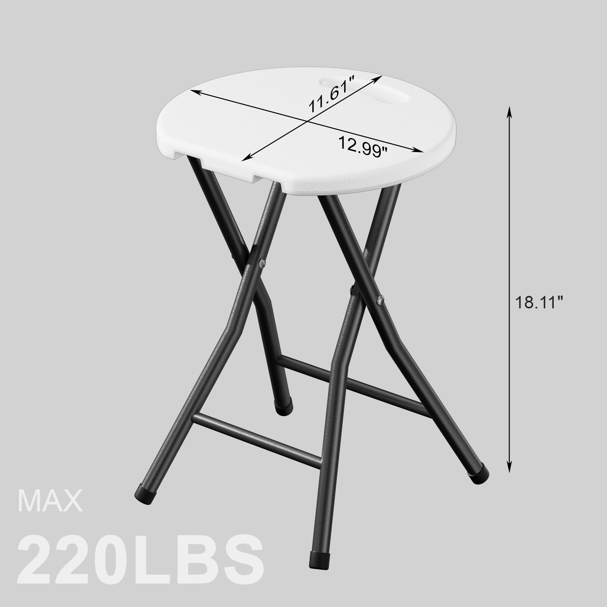 Vecelo 4 PCS Folding Stool Portable Lightweight Space Saving Durable ...