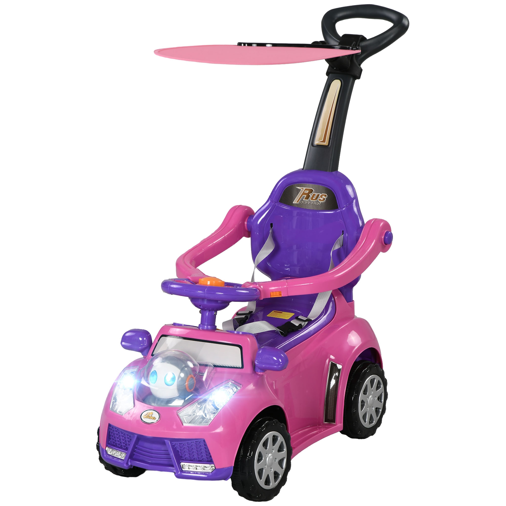 Qaba Push Car for Kids 1 3 Years 3 in 1 Sliding Car Foot to Floor Baby ...