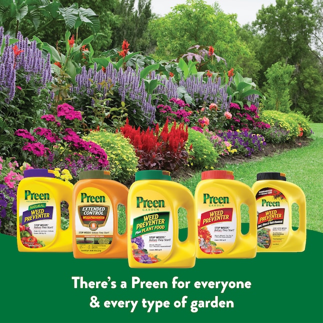 Preen Garden Weed Preventer Plus Plant Food 16 Lb 2560 Sq Ft Pre Emergent Herbicide In The Weed