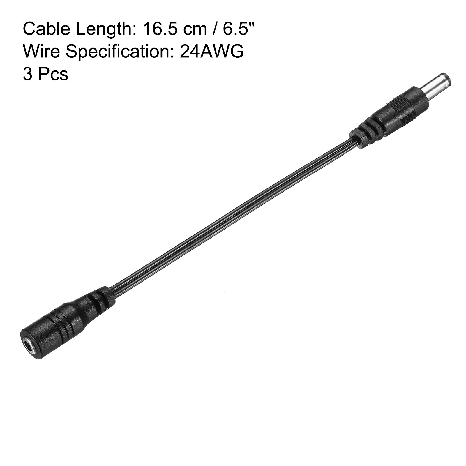 Unique Bargains DC Extension Cable 3.5x1.35mm Female to 5.5x2.5mm Male ...