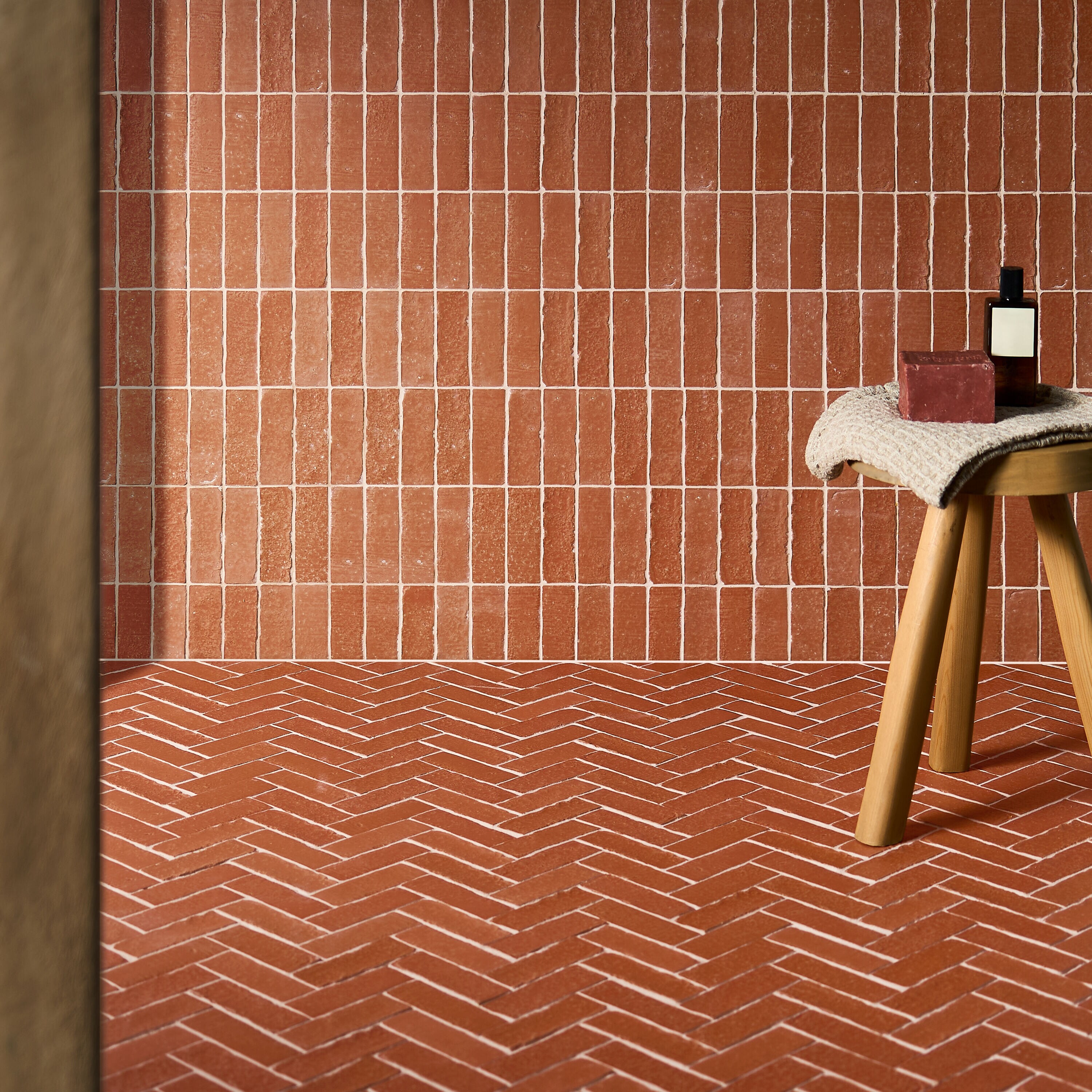 Artmore Tile Sample - Zerros Canyon Red 4-in x 4-in Matte Porcelain ...