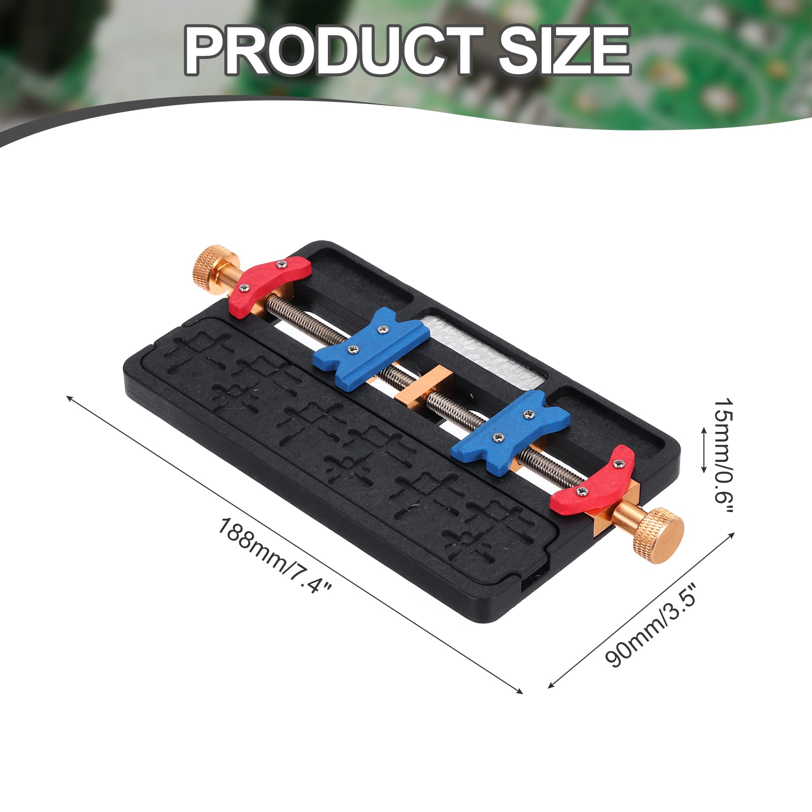 PATIKIL Multifunctional PCB Fixing Holder3.5 Inchx7.4 Inchx0.6 Inch PCB ...
