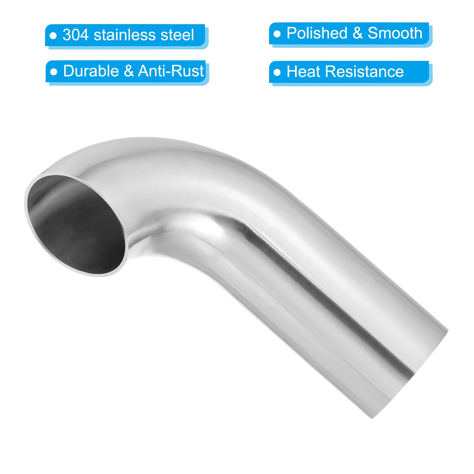 PATIKIL 90 Degree Mandrel Bend Elbow 2 3/8inch OD Sanitary Exhaust ...