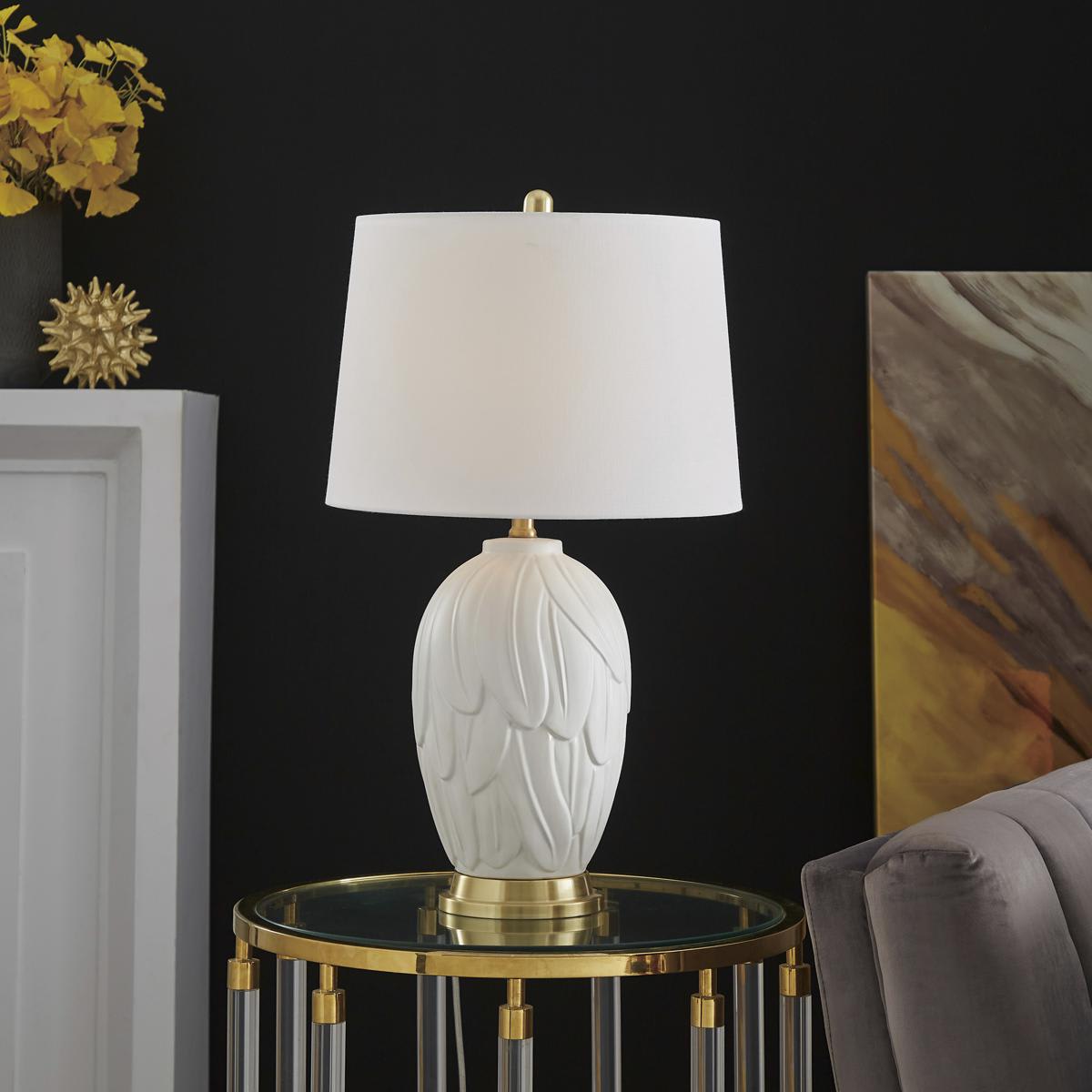 Lite Source LS-23708 Farida 27 inch 15000 watt White Table Lamp ...