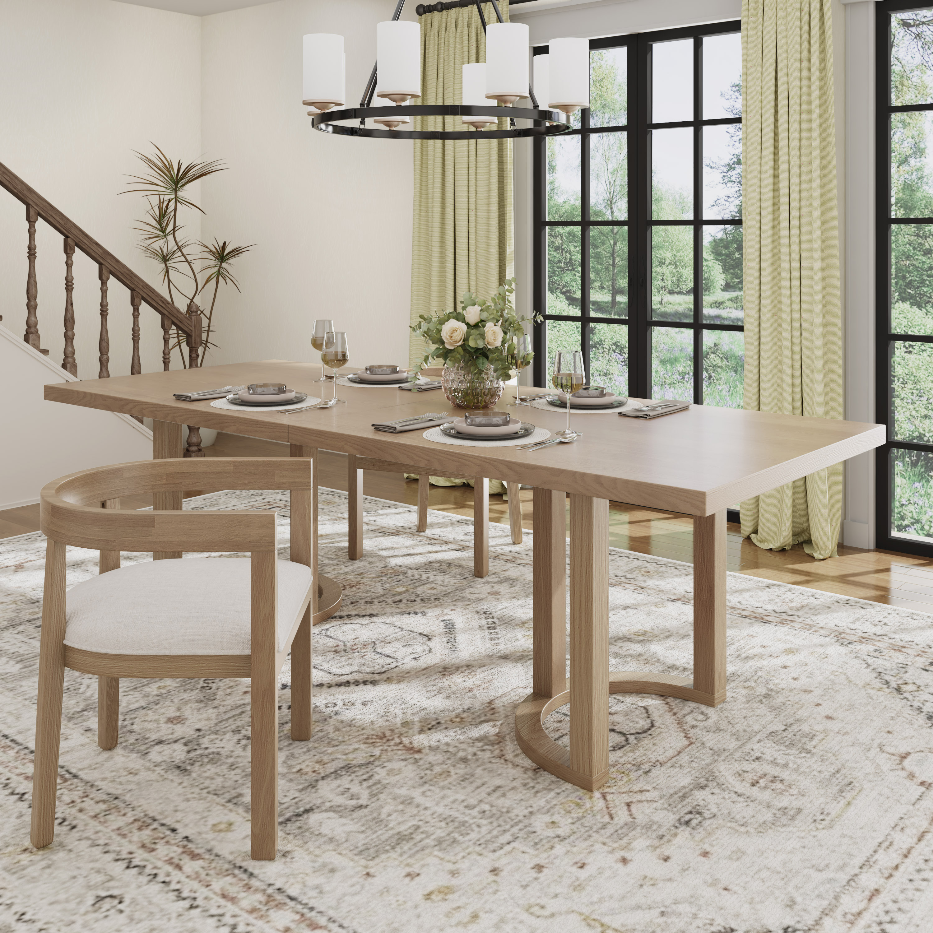 Christopher Knight Home Bloomshard 95 Inches Modern Wooden Dining Table ...