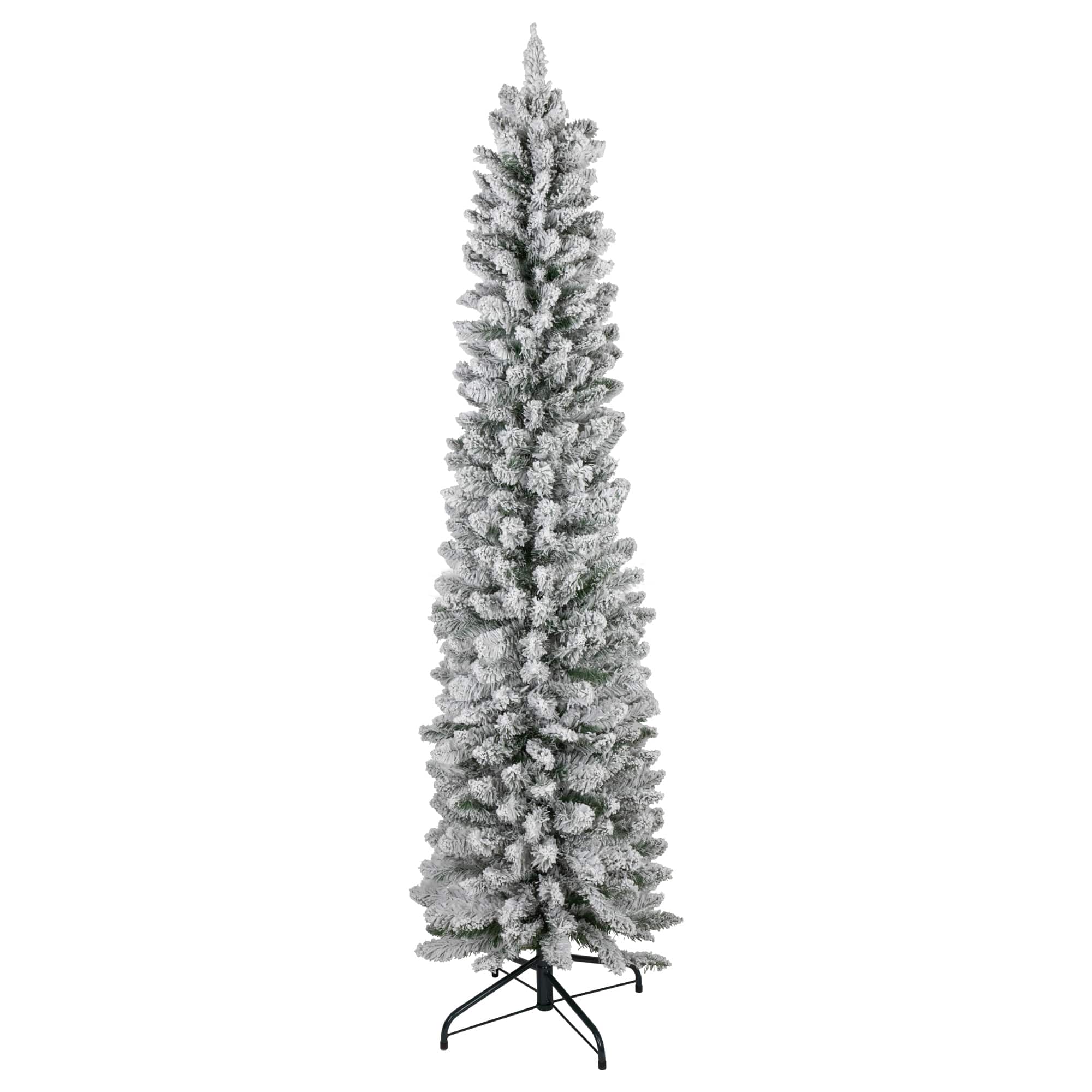 Northlight 6 feet Flocked North River Pine Pencil Artificial Christmas ...