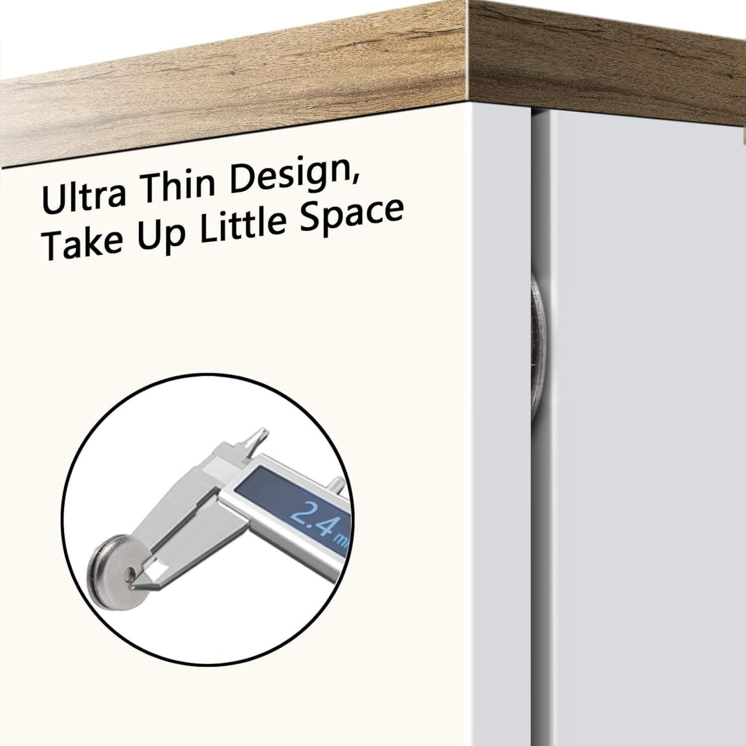 OGETFUUR 16-Pack Ultra Thin Silvery White Magnetic Door Catch for ...