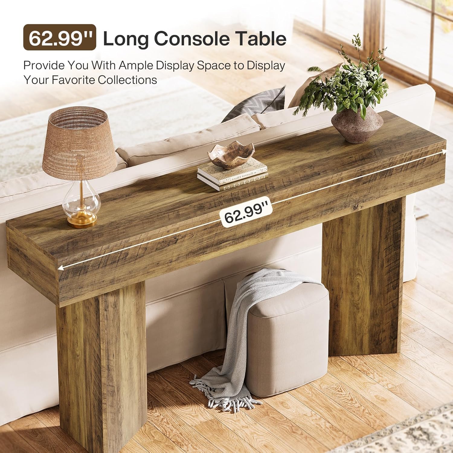 Tribesigns 63 inches Entryway Console Table Narrow Long Sofa Table ...