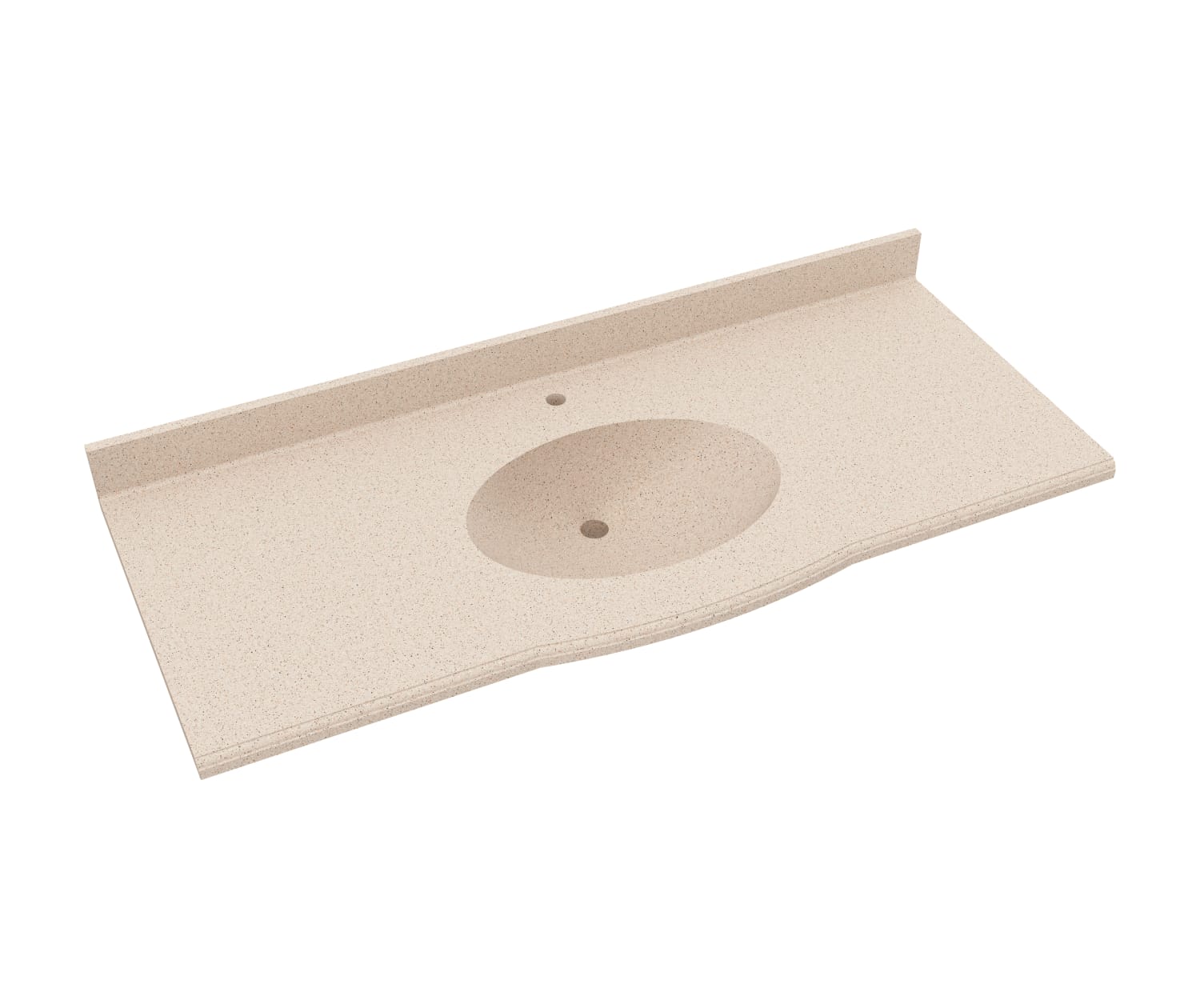 Swanstone Europa 55-in x 22-in Bermuda Sand Solid Surface Integral ...