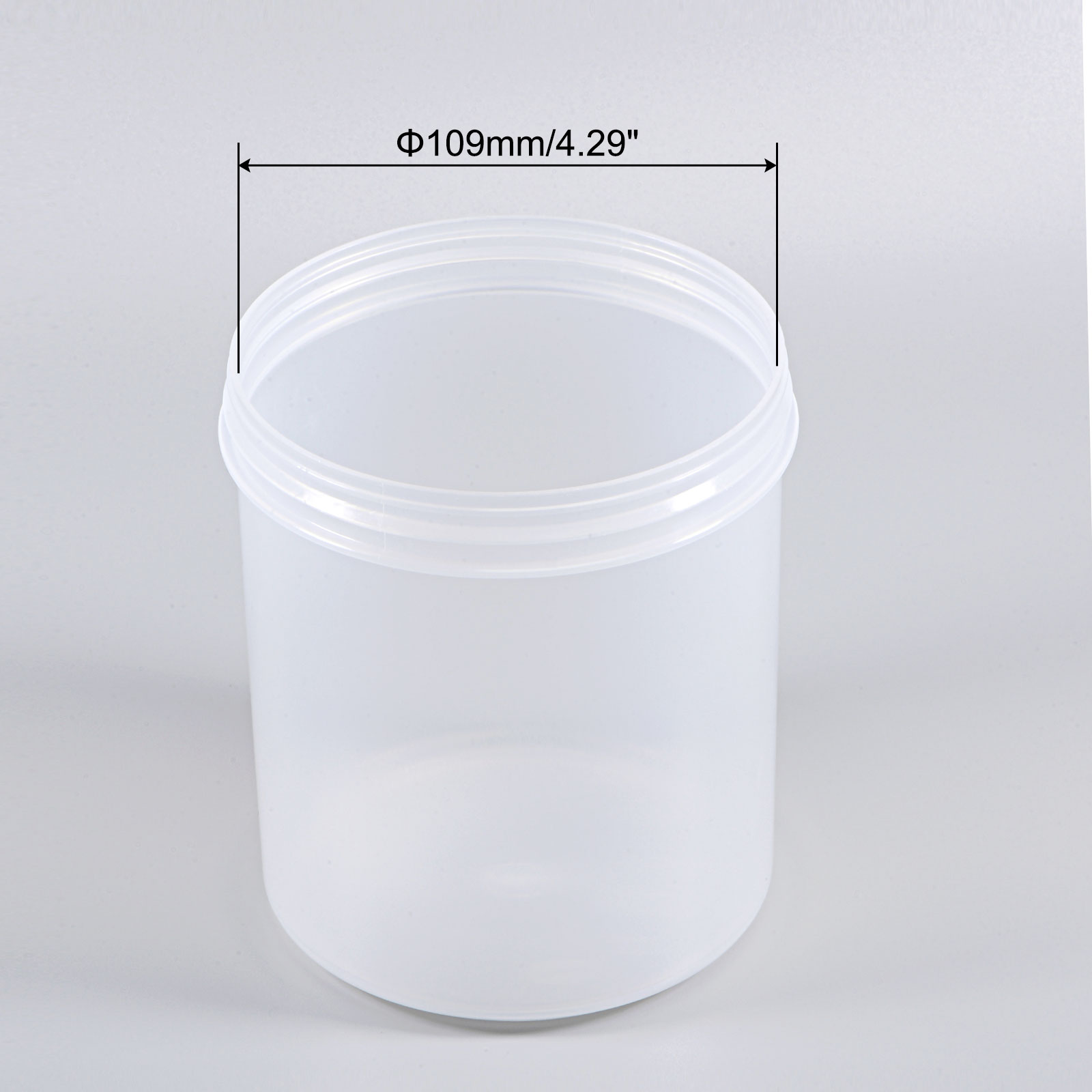 Unique Bargains Empty Plastic Paint Pail with Sealing Strip Lid 0.26 ...