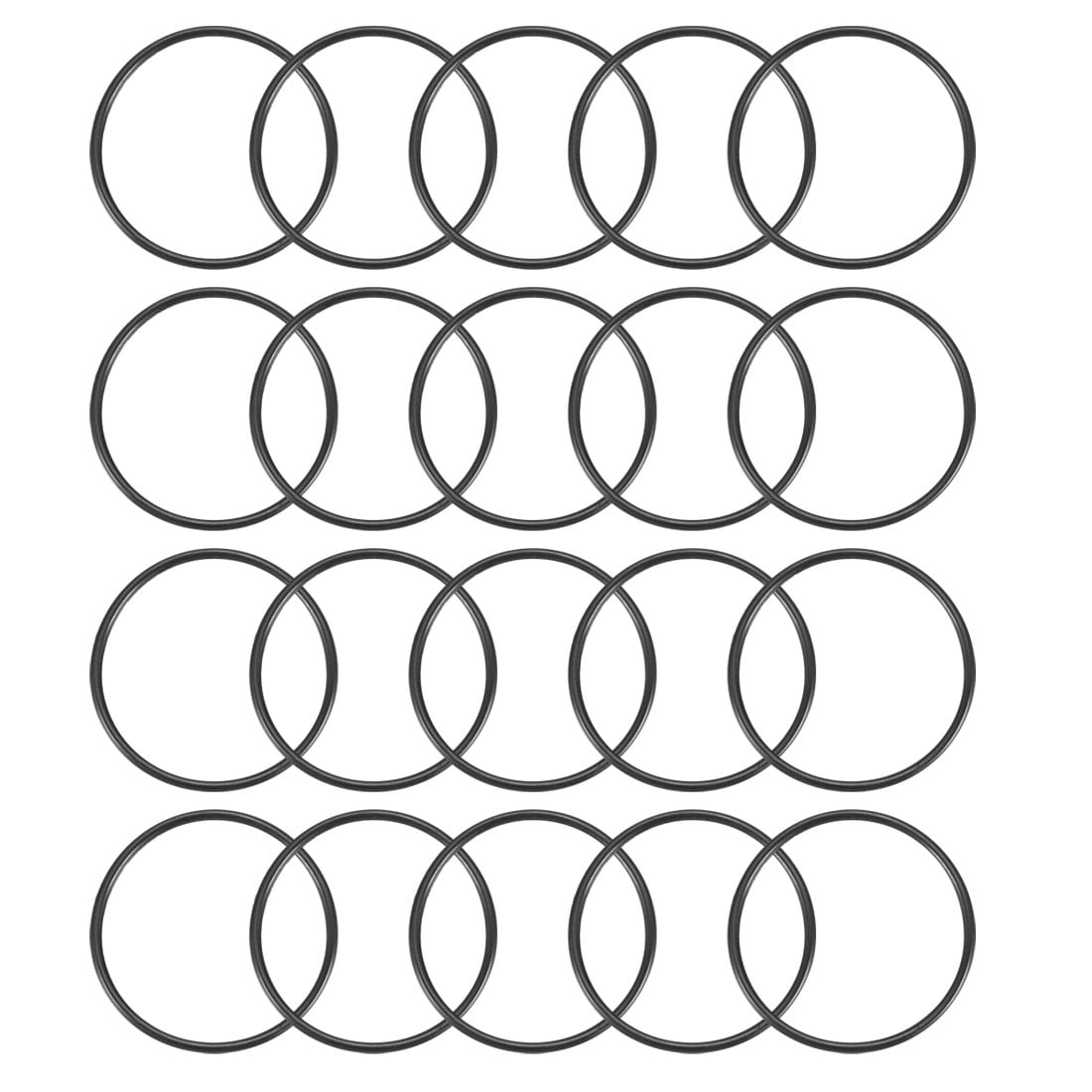 Unique Bargains Nitrile Rubber O-Rings 38mm OD 34mm ID 2mm Width Metric ...