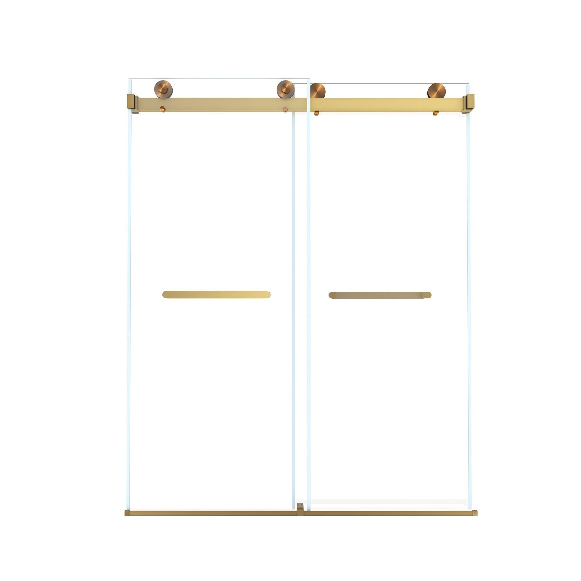 GDFStudio Oros 56 in. to 60 in. W x 74 in. H Modern Frameless 5/16 in ...