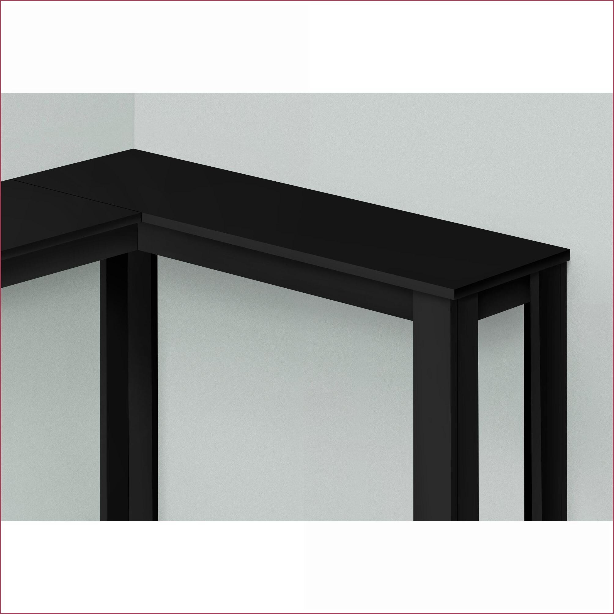 Watnature Space Saving Black Laminate Corner Coffee Table for Living ...