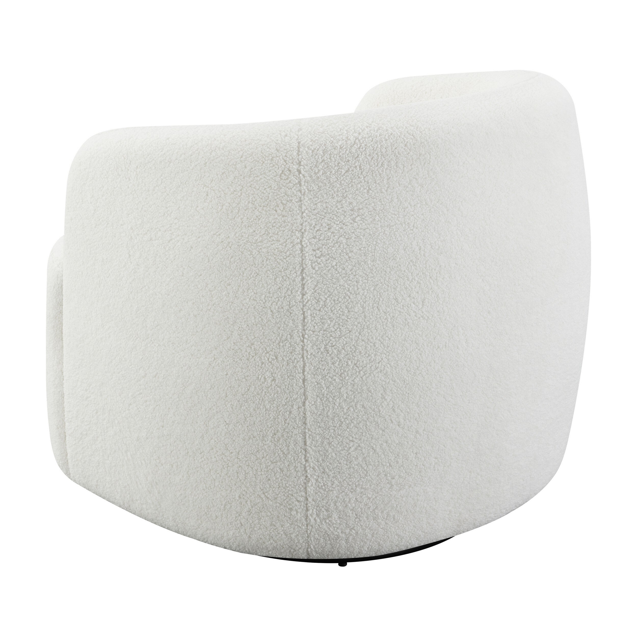 Benzara 35 Inch Modern Swivel Accent Chair-Padded Seat-Round Barrel ...