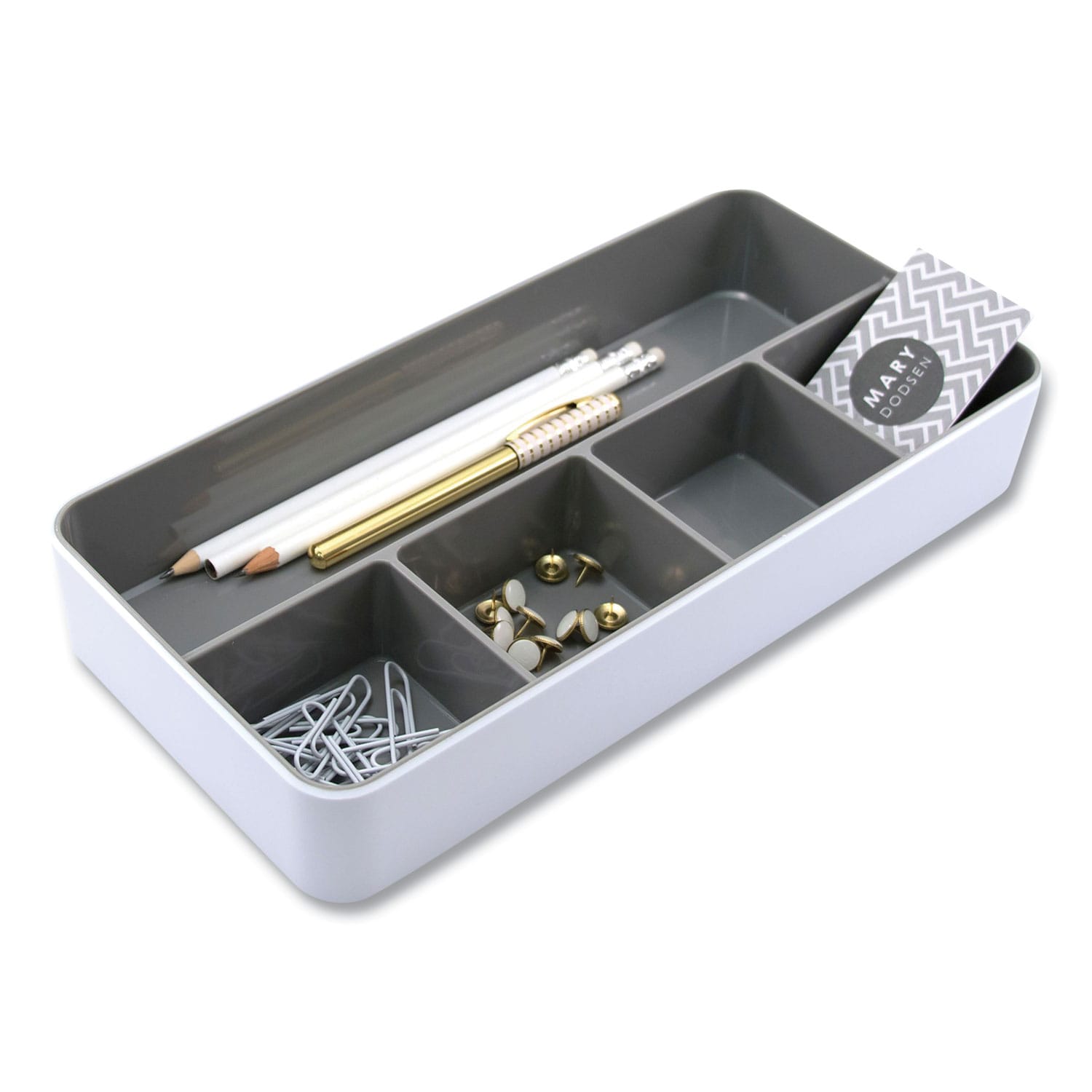 Advantus Fusion Five Compartment Plastic Accessory Holder Plastic 12.25 ...