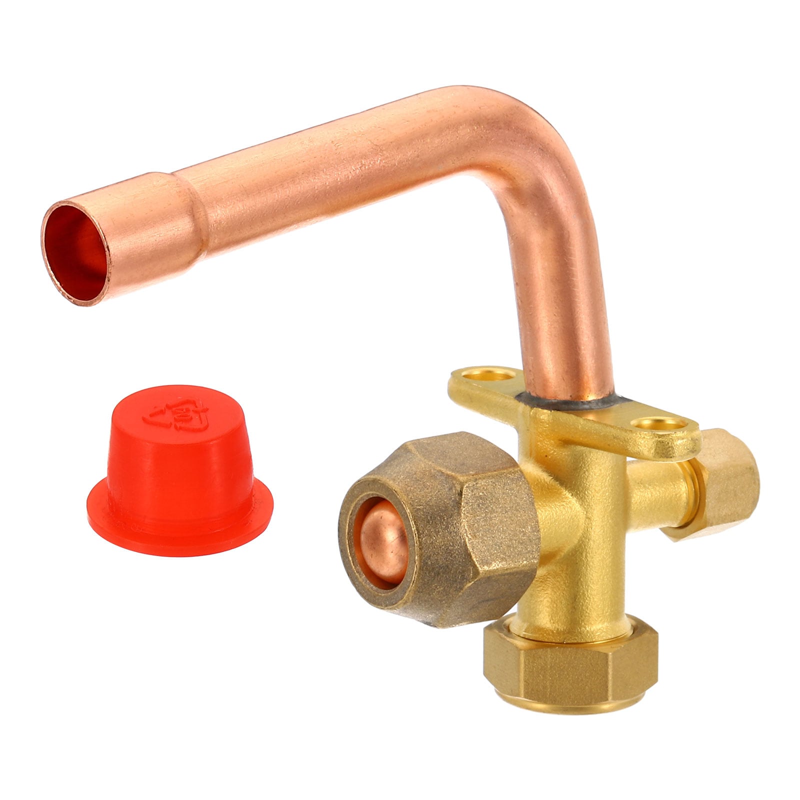 PATIKIL Air Conditioner Stop Valve Fit for 1/2-Inch OD Copper Tube Size ...