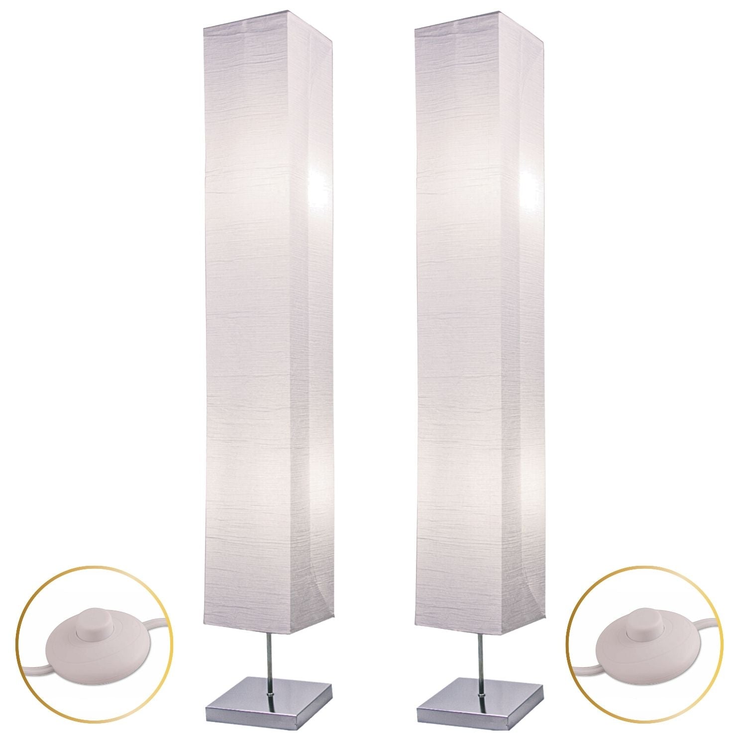 LIGHTACCENTS Honors Paper Floor Lamps 2 Pack Set in the Floor Lamps ...