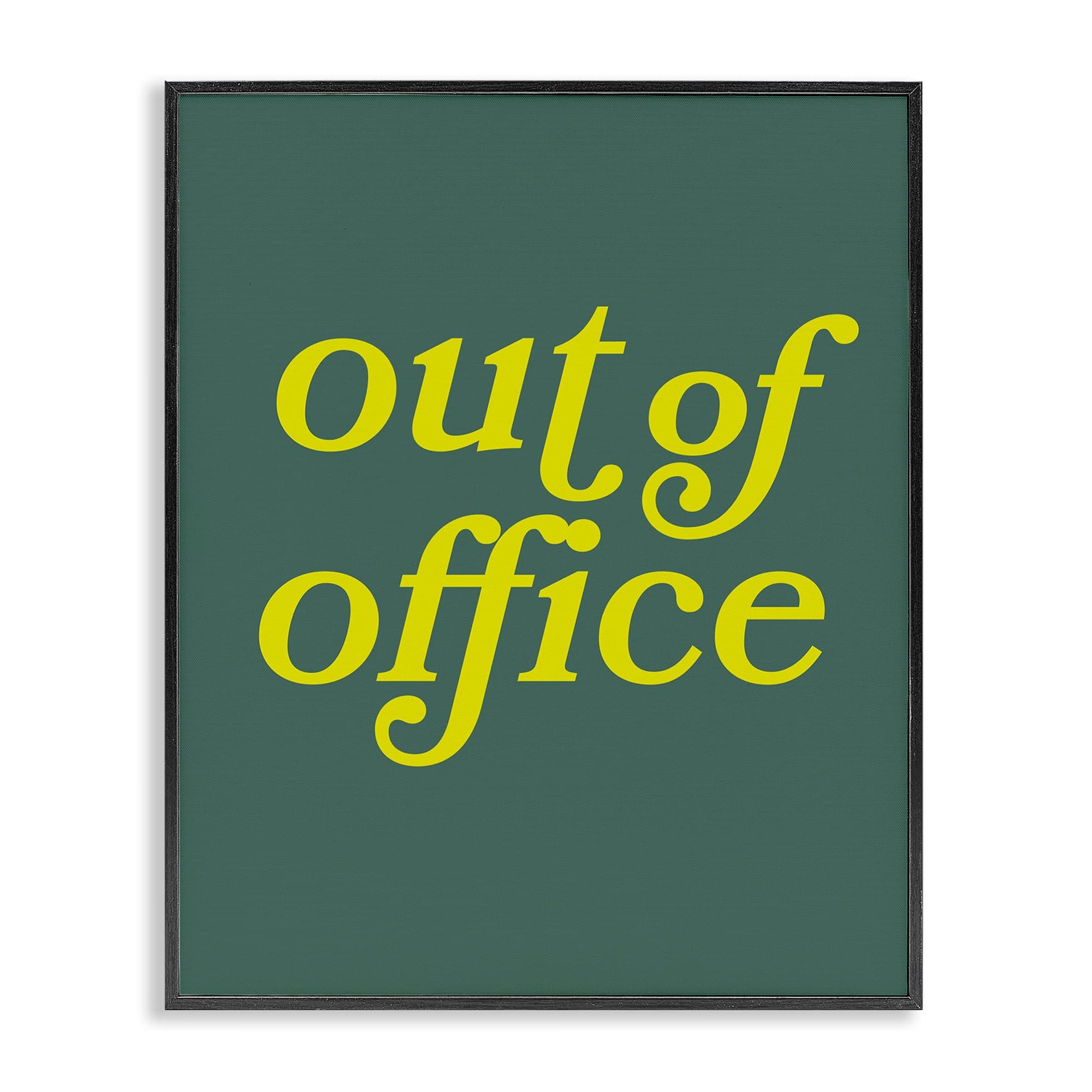 Stupell Industries Minimal Out Of Office Black Framed Giclee Art By ...