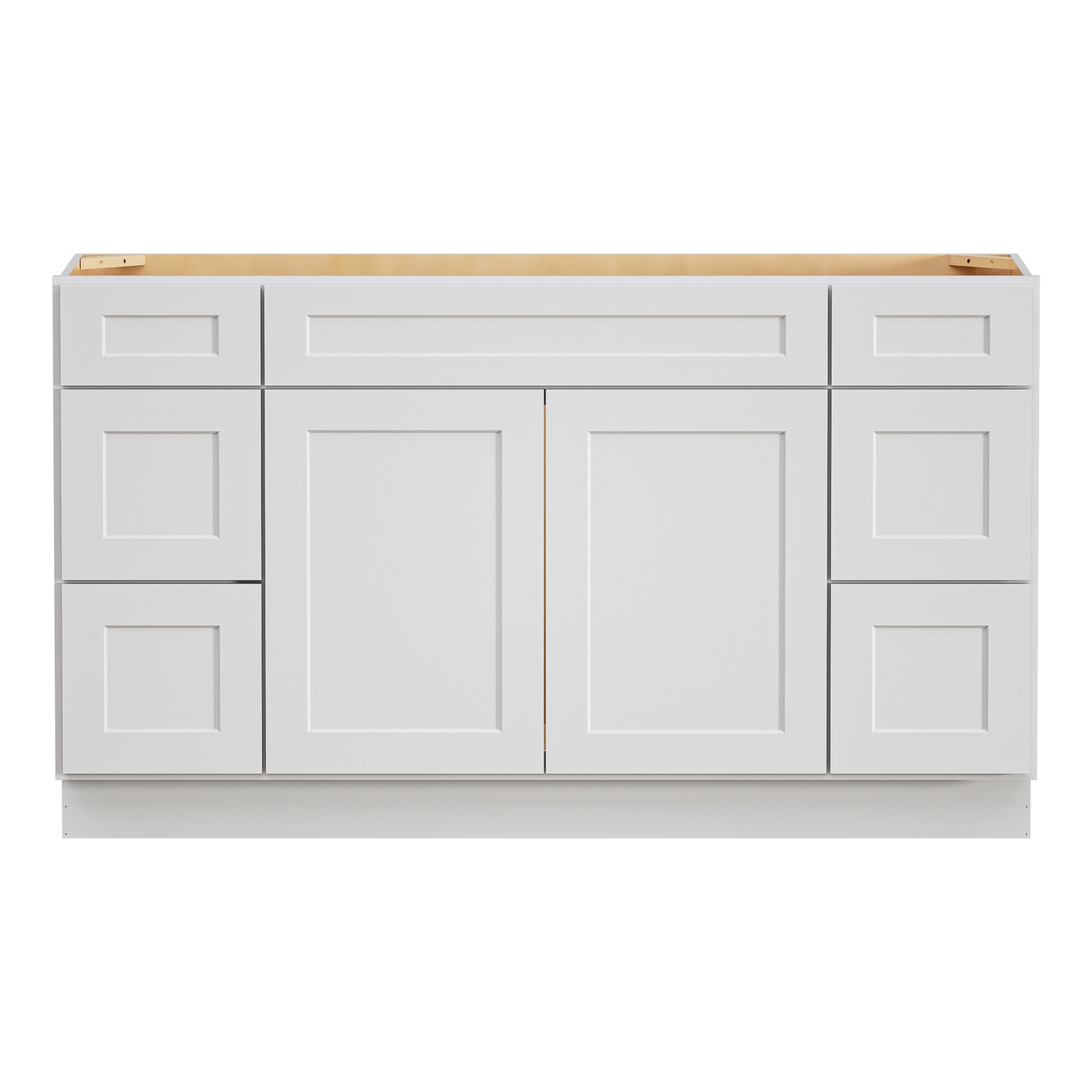 LOVMOR 60 in. W x 21 in. D x 34.5 in. H Bathroom Vanity Base Cabinet ...