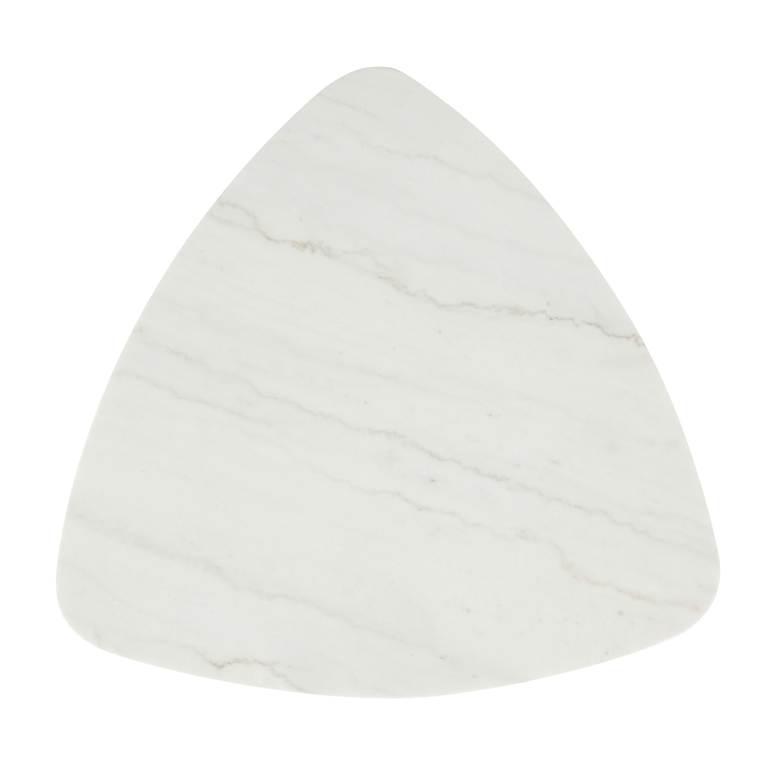 Furniture of America Modern Triangle Granite/Marble White 40-in W x 19 ...