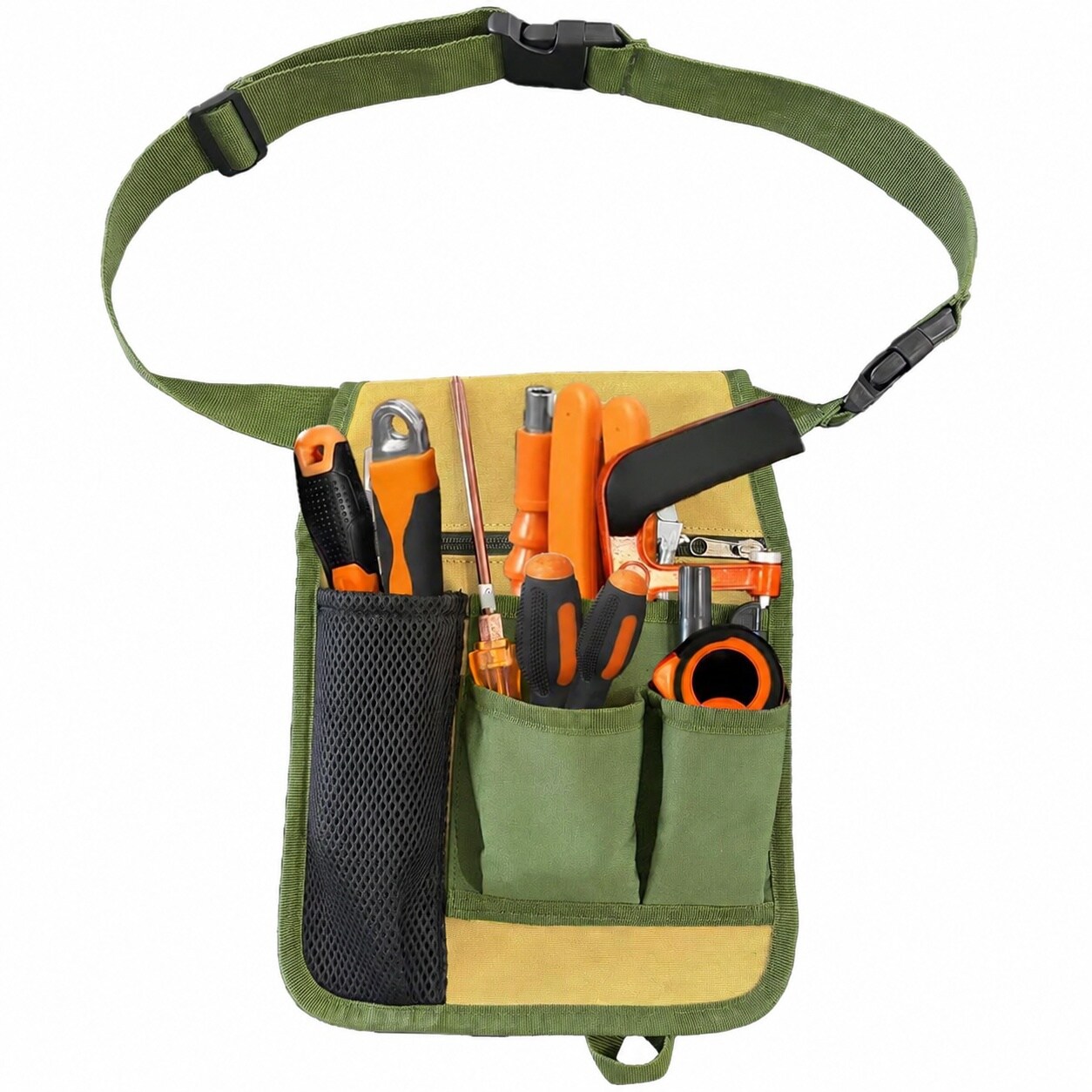 Vrbgify Heavy Duty Tool Belt Pouch Adjustable Canvas Work Apron with ...