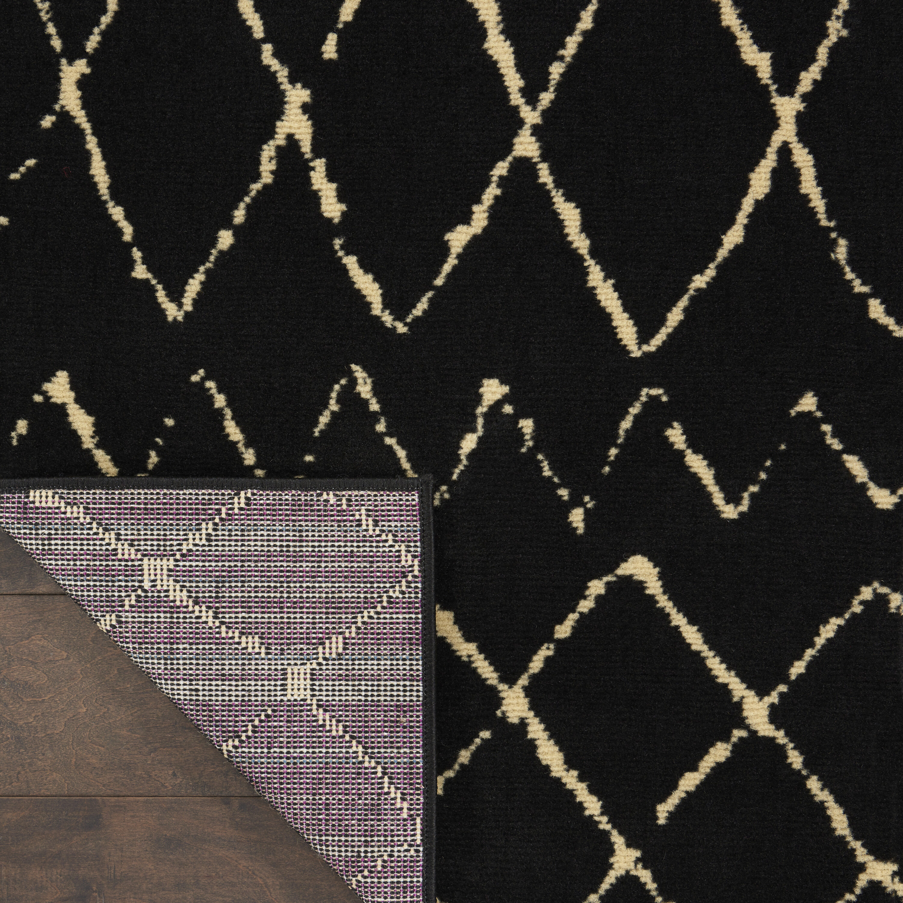 Nourison Home 3 x 5 (ft) Loomed Black Rectangular Indoor Area rug in ...