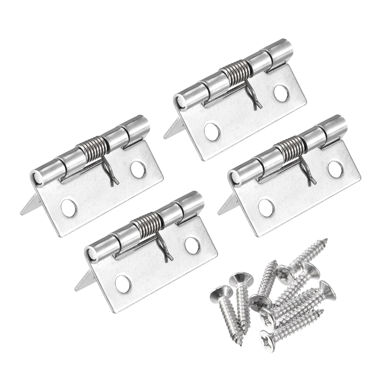 Unique Bargains Spring Loaded Hinges 1.5 304 Stainless Steel Self ...