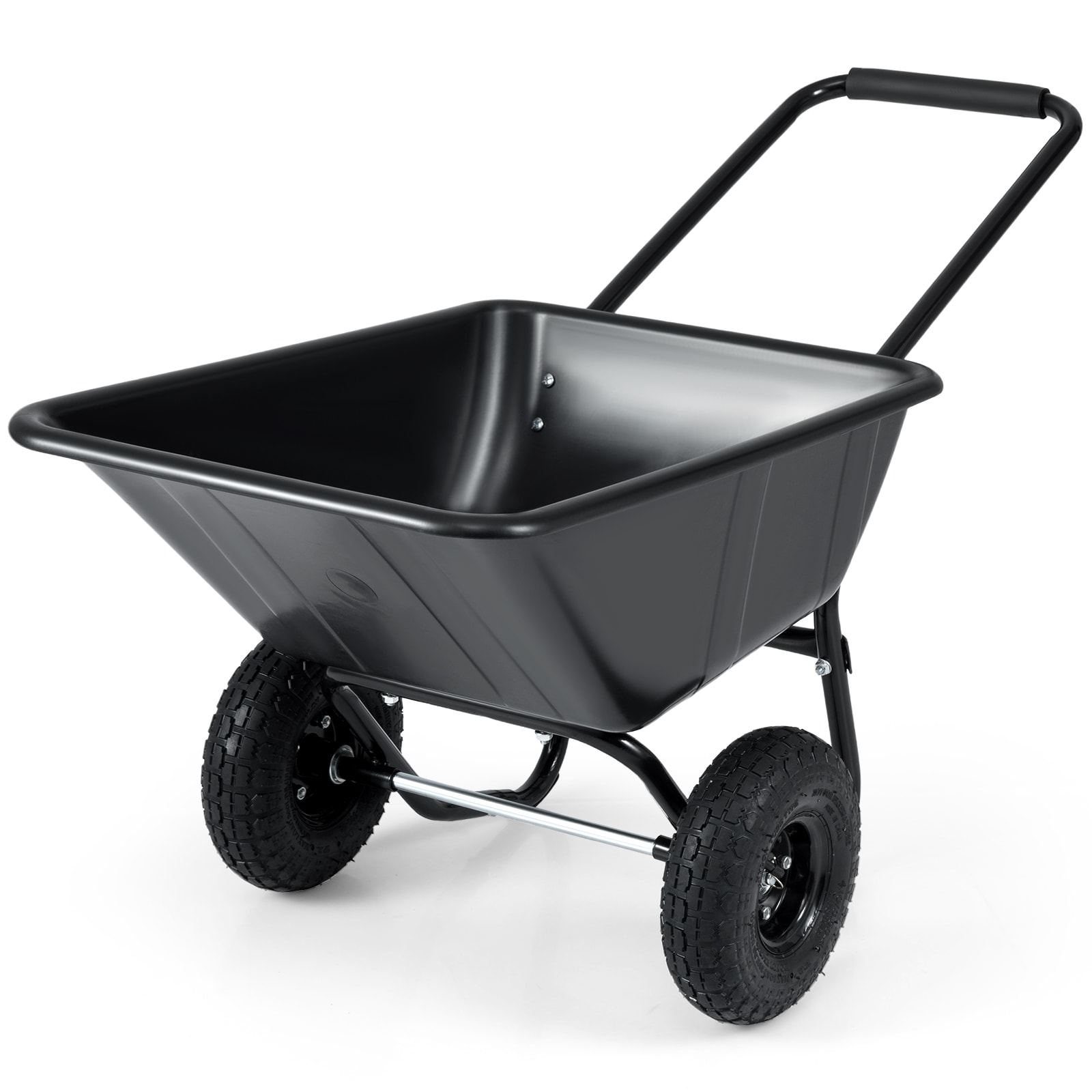 Slickblue 330 lbs Rustproof Metal and PP Folding Yard Cart 21-Gal ...