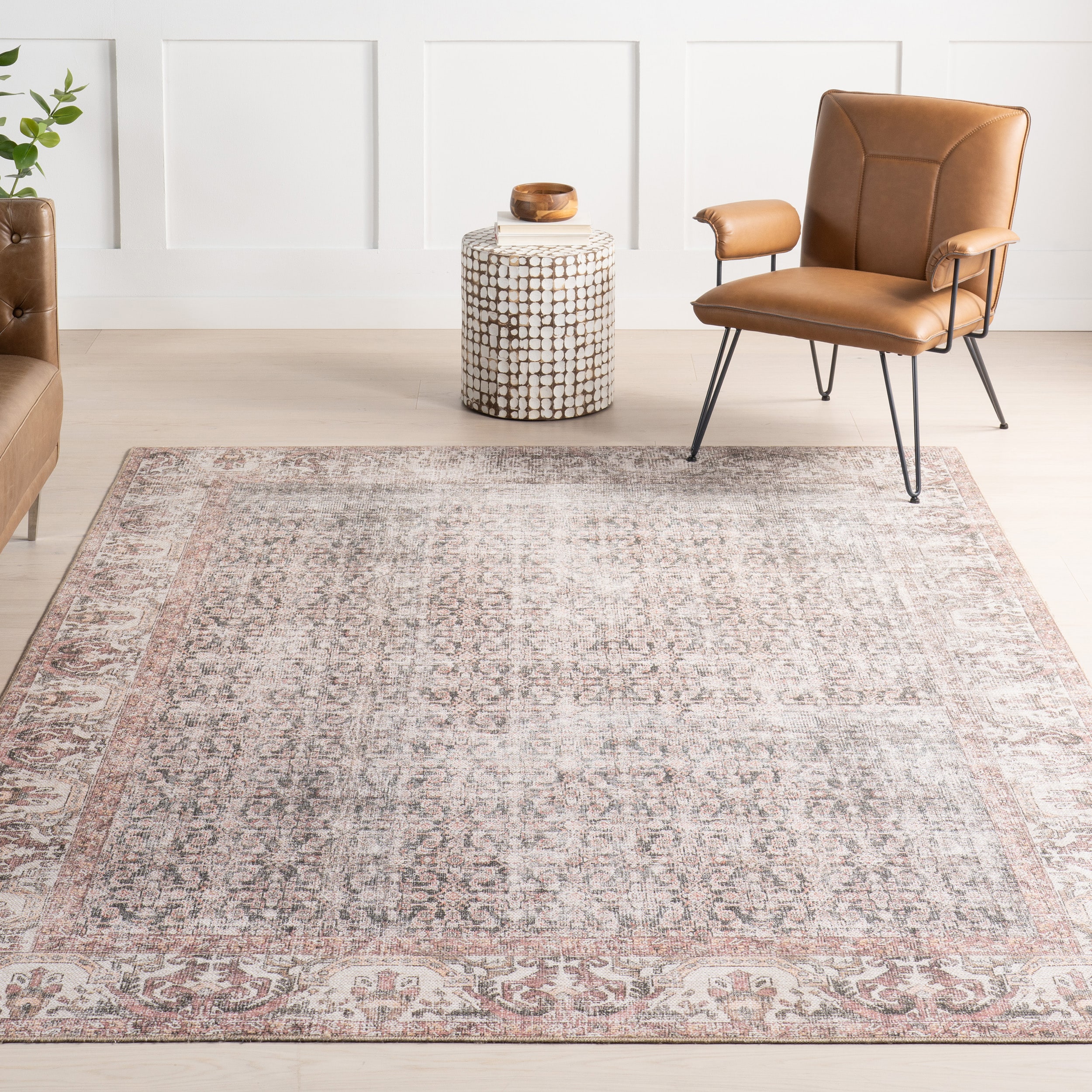 nuLOOM Hillstone Collection Marlowe Traditional Vintage Medallion 9ft ...