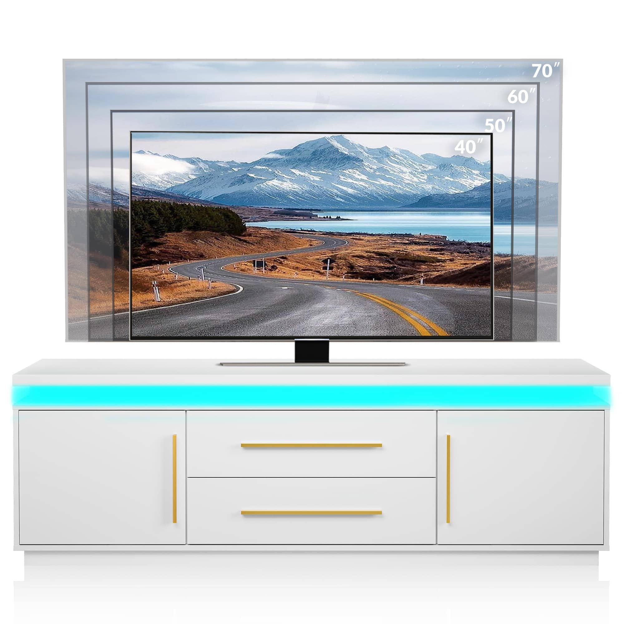 Belleze 67 inch TV Stand for TV up to 75 inch Modern Entertainment ...