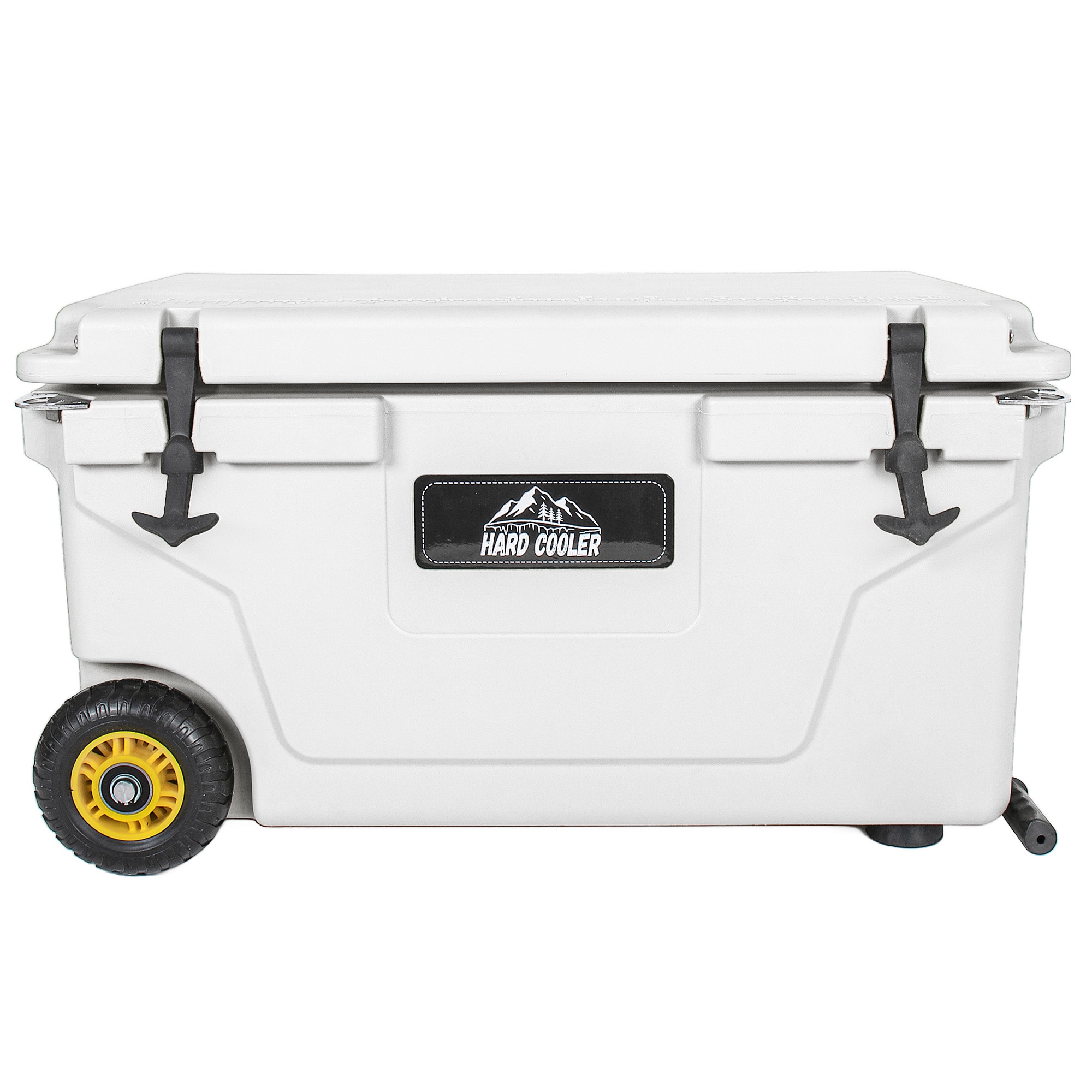 Wooakway 65 Quart White Cooler Ultra-Tough Hard Shell Ice Chest Heavy ...