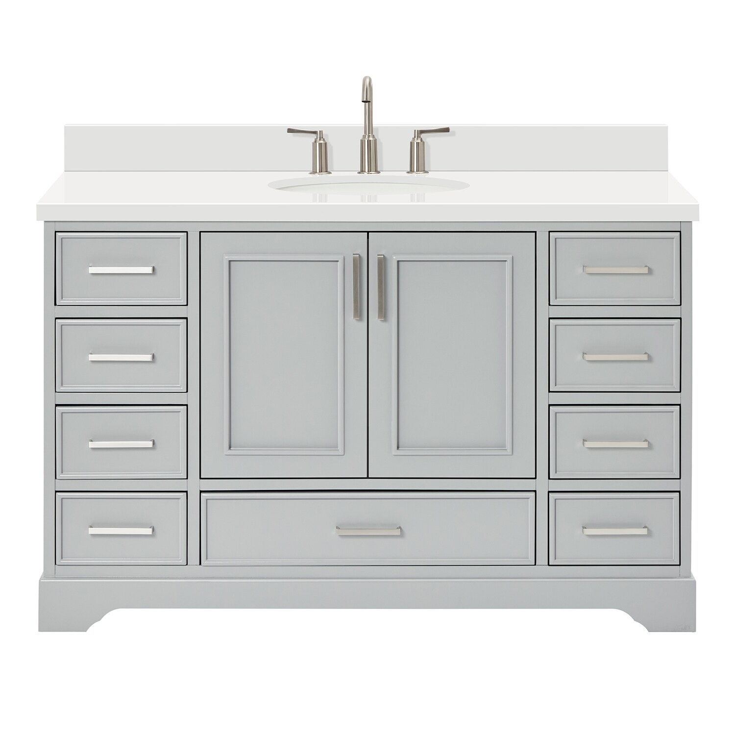 ARIEL Stafford 54-in Gray Undermount Single Sink Bathroom Vanity with ...