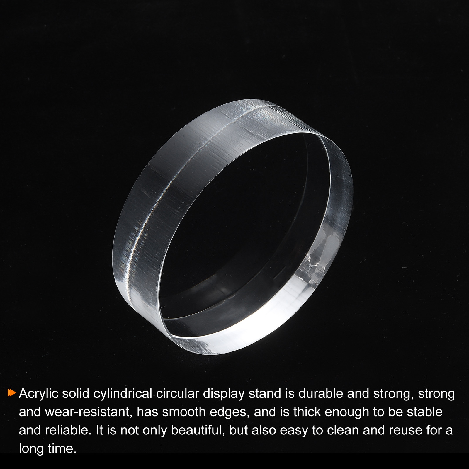 Unique Bargains Acrylic Display Stand Base 6x1.2inch Solid Clear ...