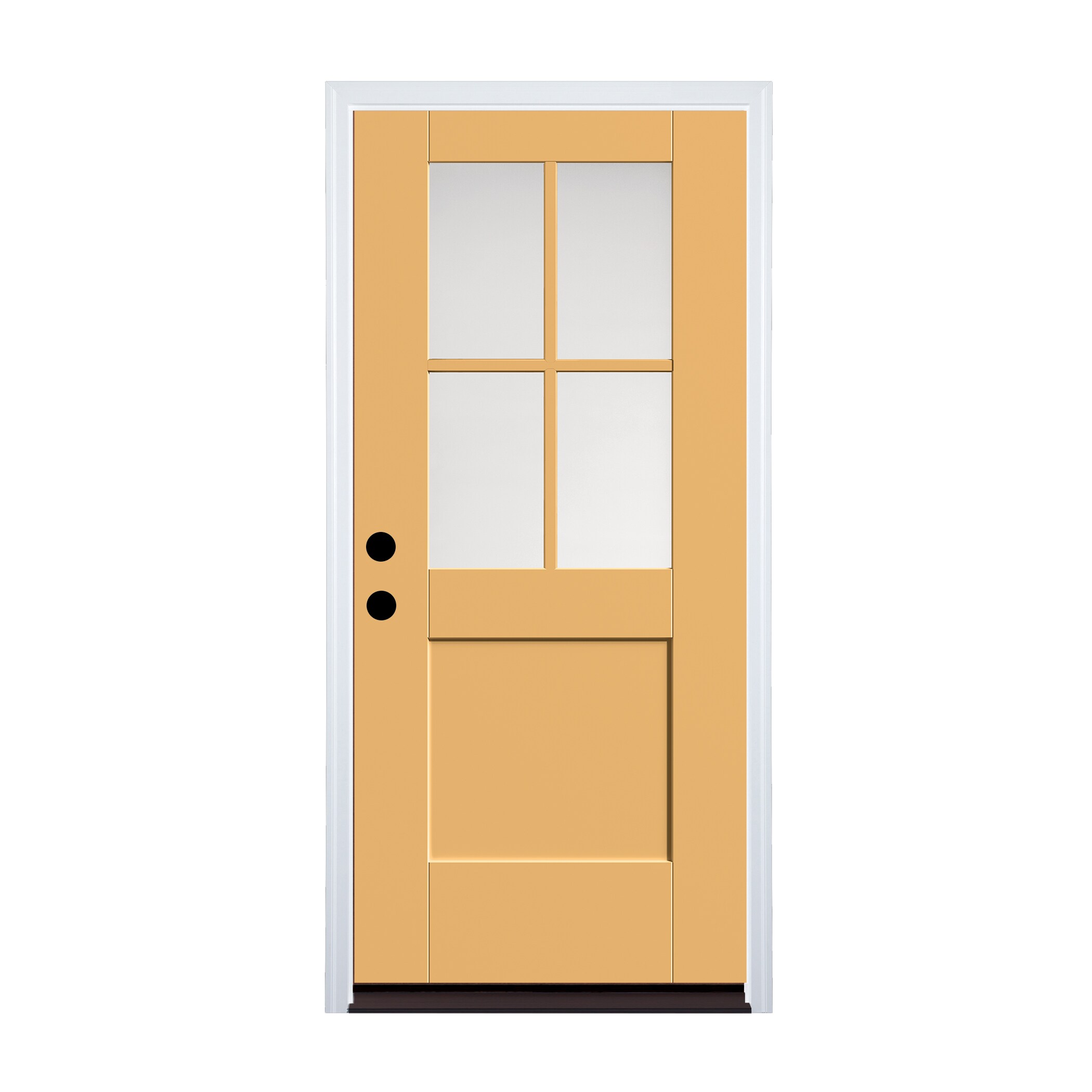 Therma-Tru 36-in TT Smooth Fiberglass Golden Wheat Satin Etch Glass 1/2 ...