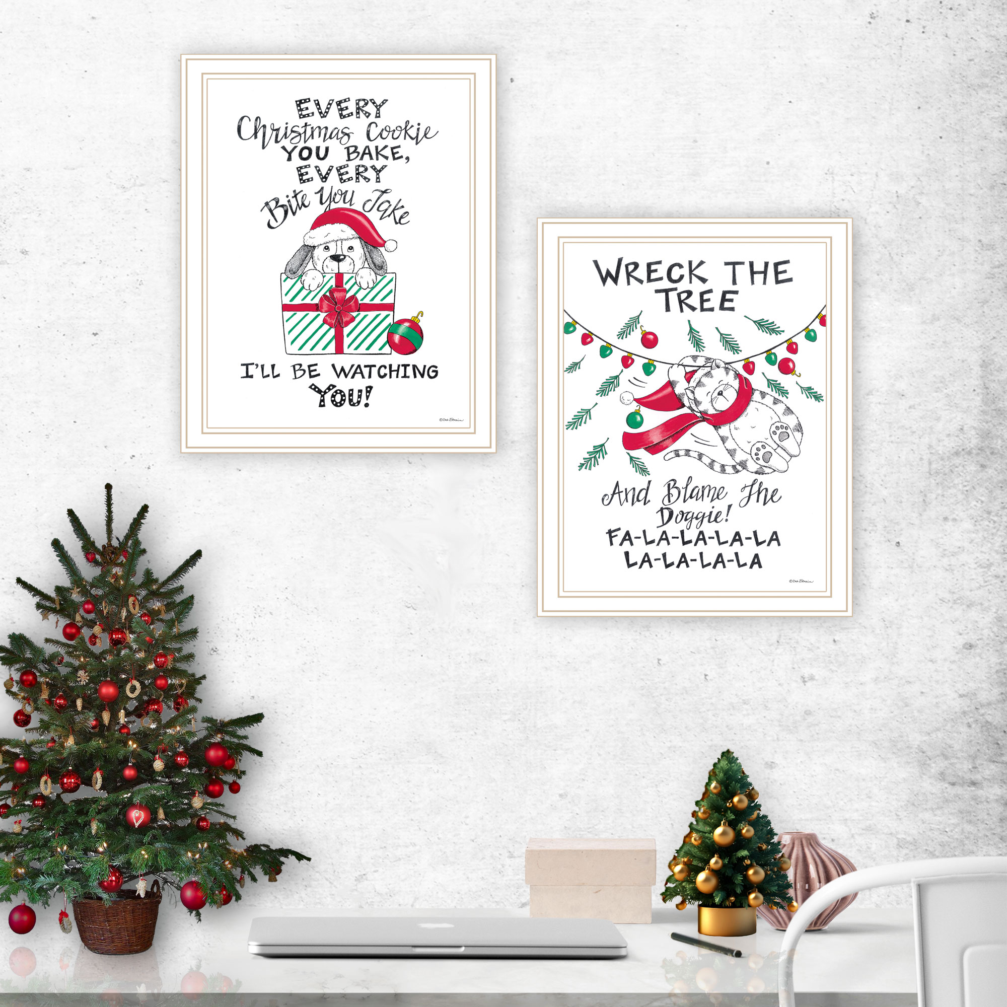 LOVMOR Trendy Decor 4U 2 Piece Woodland Critters for Christmas Black ...