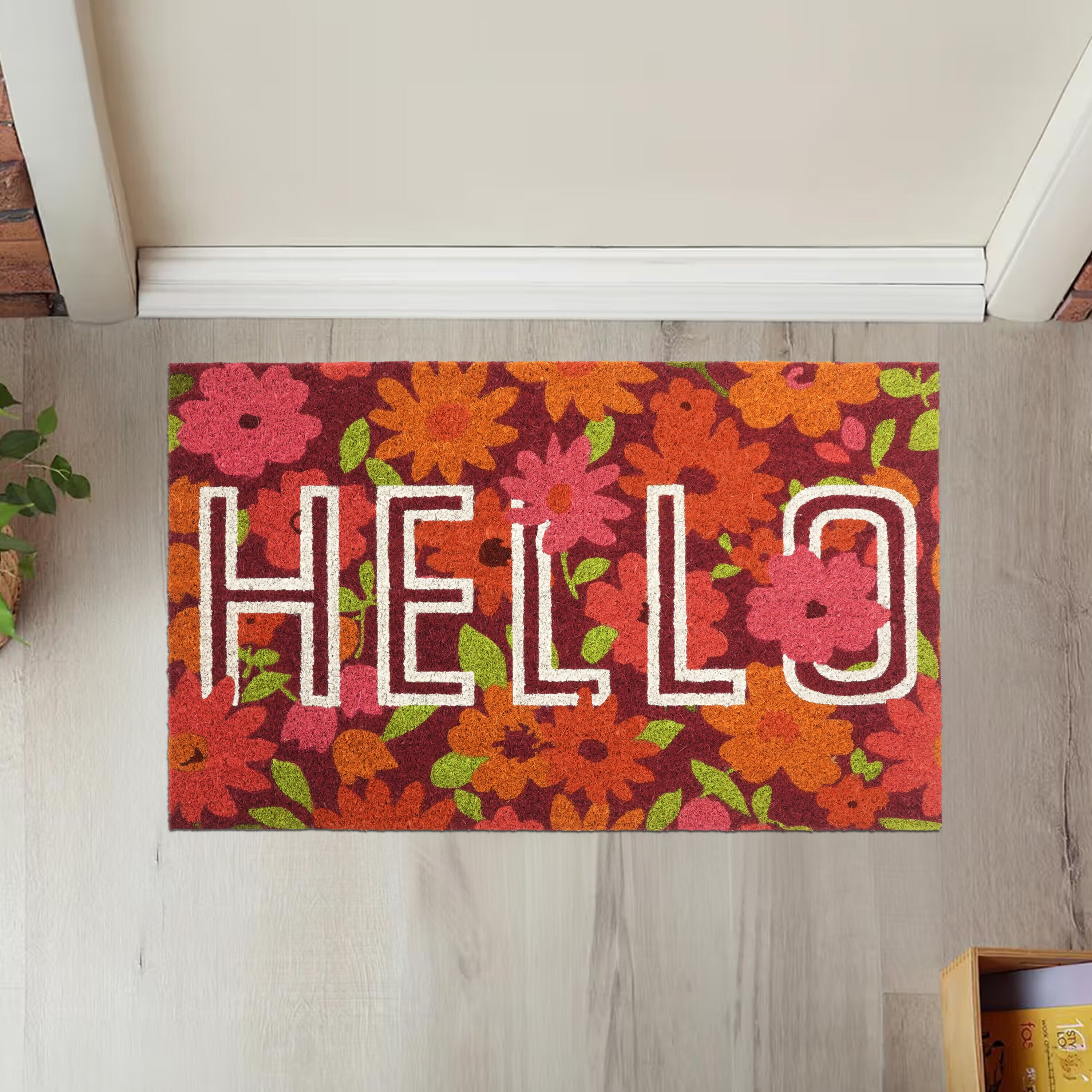Style Selections 18-in x 30-in Natural Coir Non-Slip Grip Indoor or ...