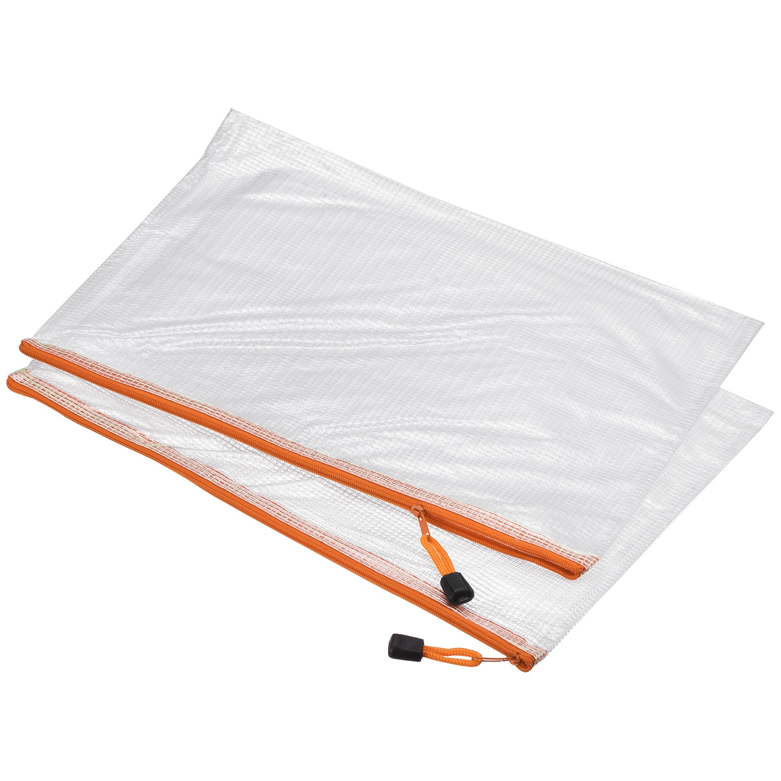 Unique Bargains Mesh Zipper Bags A3 Size Plastic Zip File Pouch ...