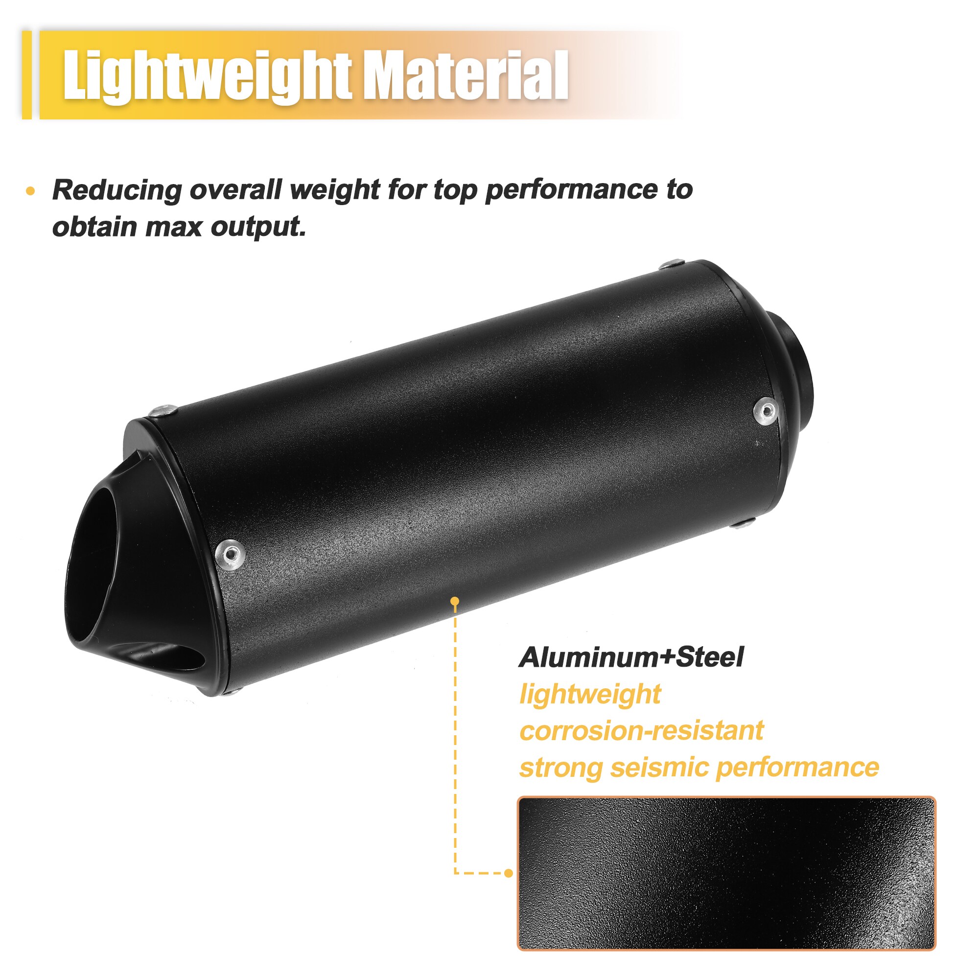 Unique Bargains 28mm 1.1 inch Exhaust Silencer Muffler with Clamp ...