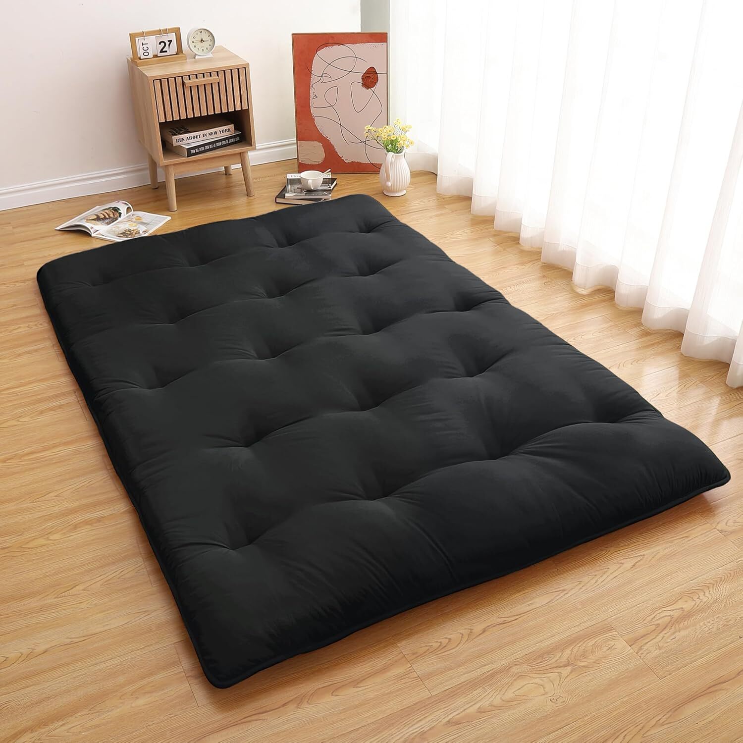 Garvee FULL Foldable Futon Bed Mattress 54inx80in Roll Up Japanese ...