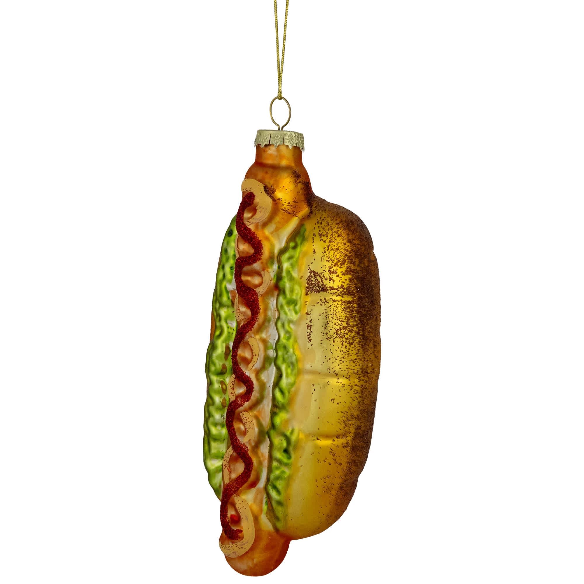 Northlight 6 inch Hot Dog with All the Fixings Glass Christmas Ornament ...