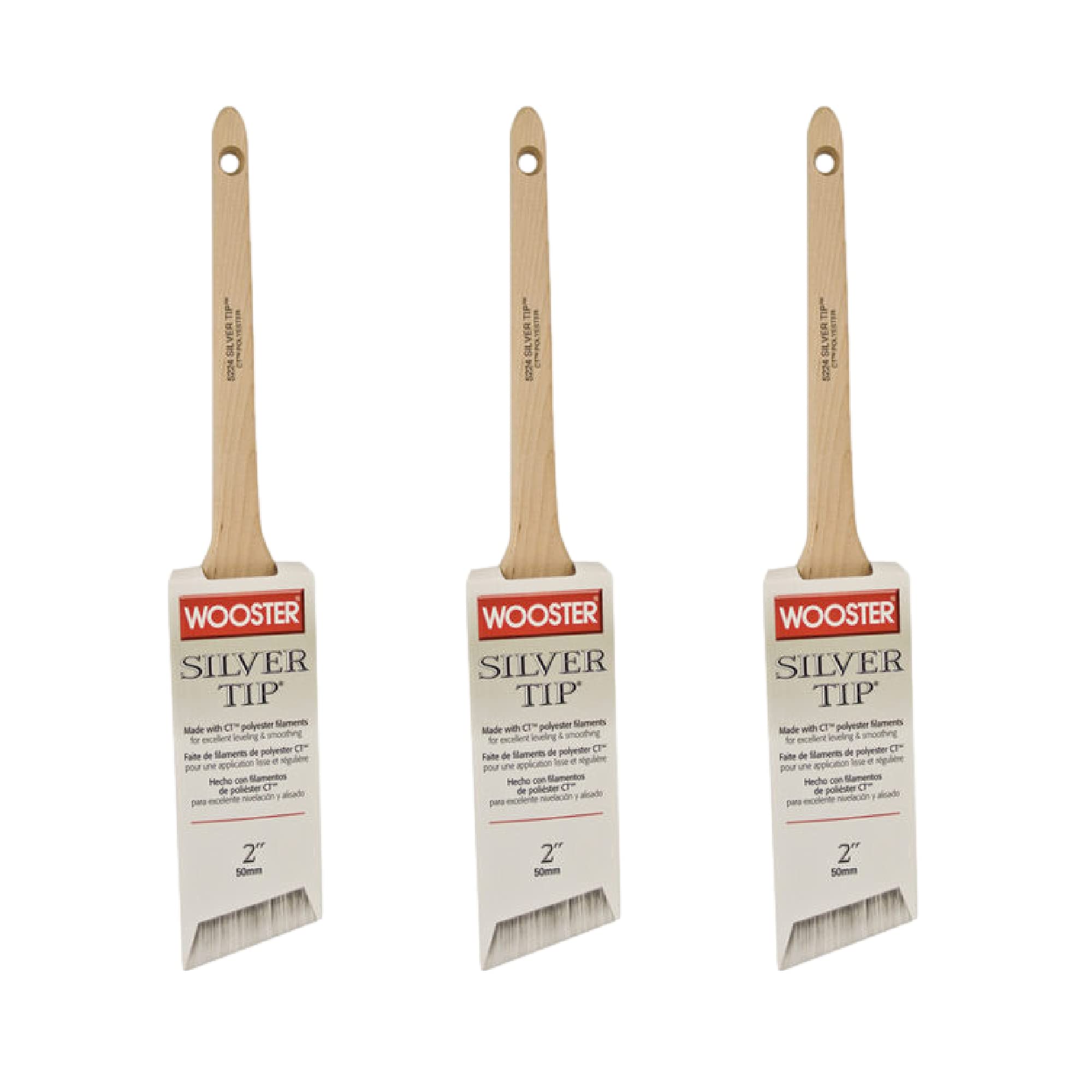 Wooster Pack of 3 Model 5224 Manufacturer Brush Company Silver Tip Thin ...