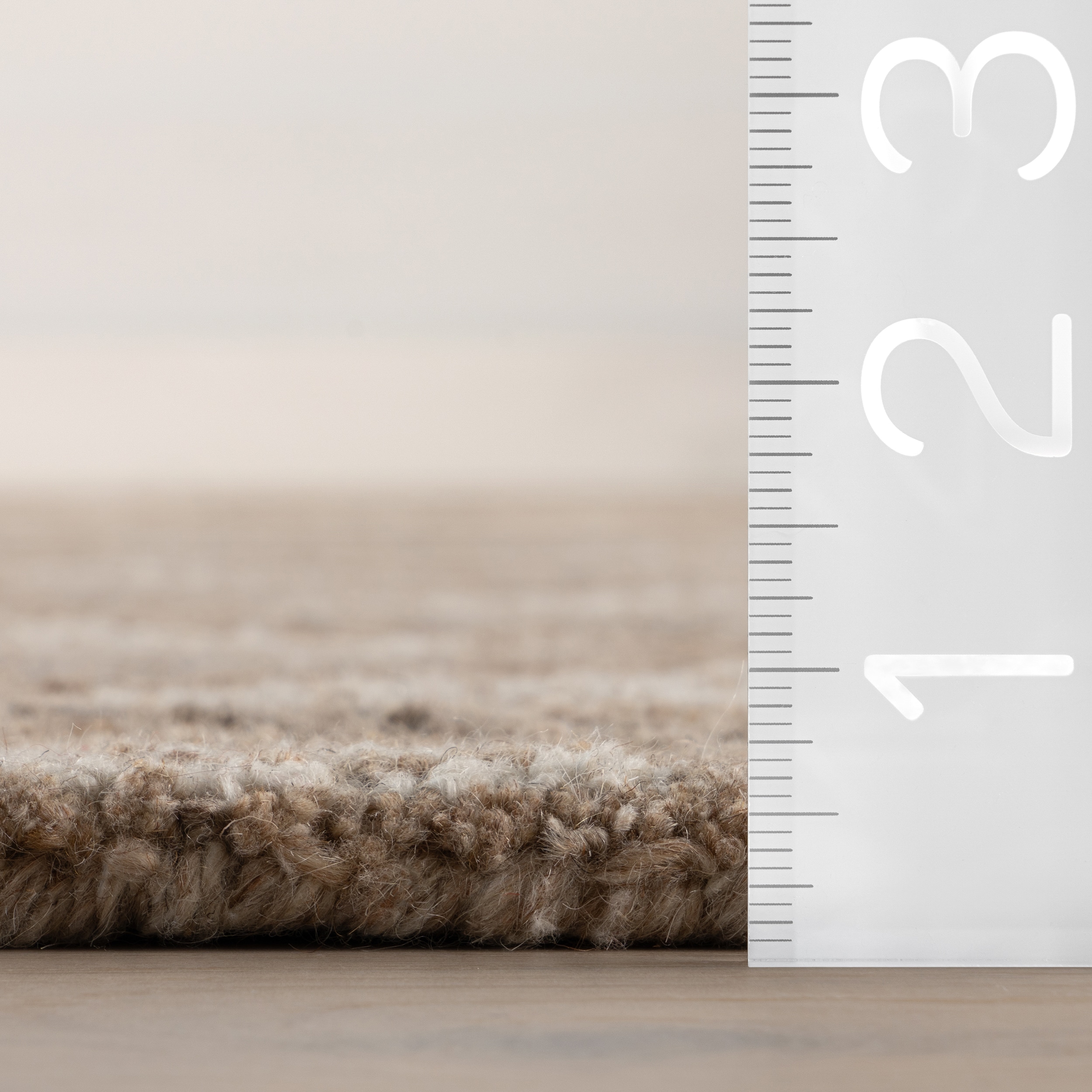 Rugs USA Padma Lakshmi Ooti Geometric Block Wool Rug 4ft. x 6ft. Taupe ...
