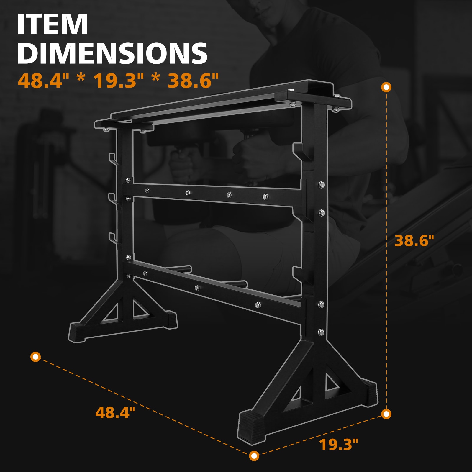 LUXEYARD Heavy duty dumbbell and barbell rack for home gym weight ...