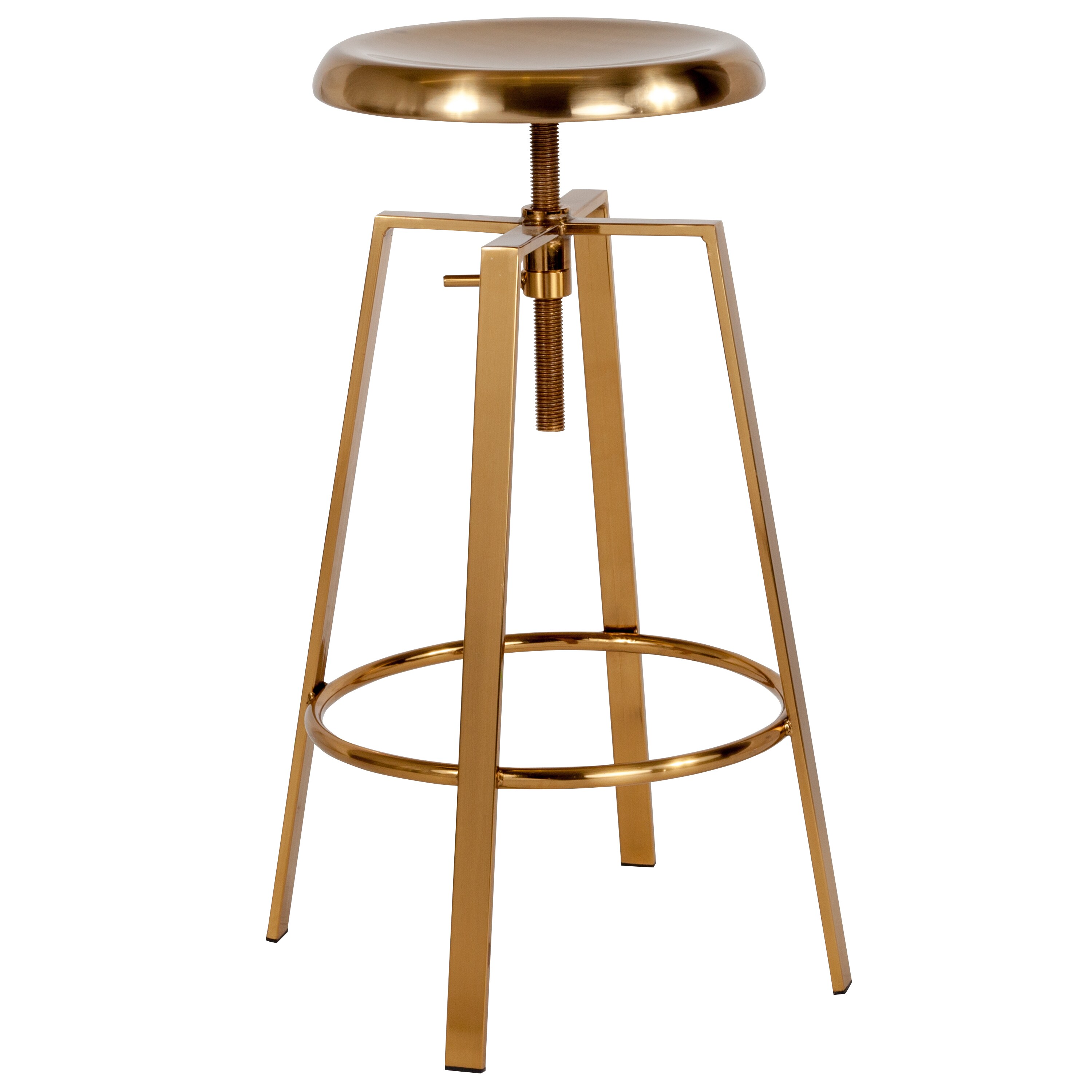 Merrick Lane Serling Series Industrial Style Bar Stool with Height ...