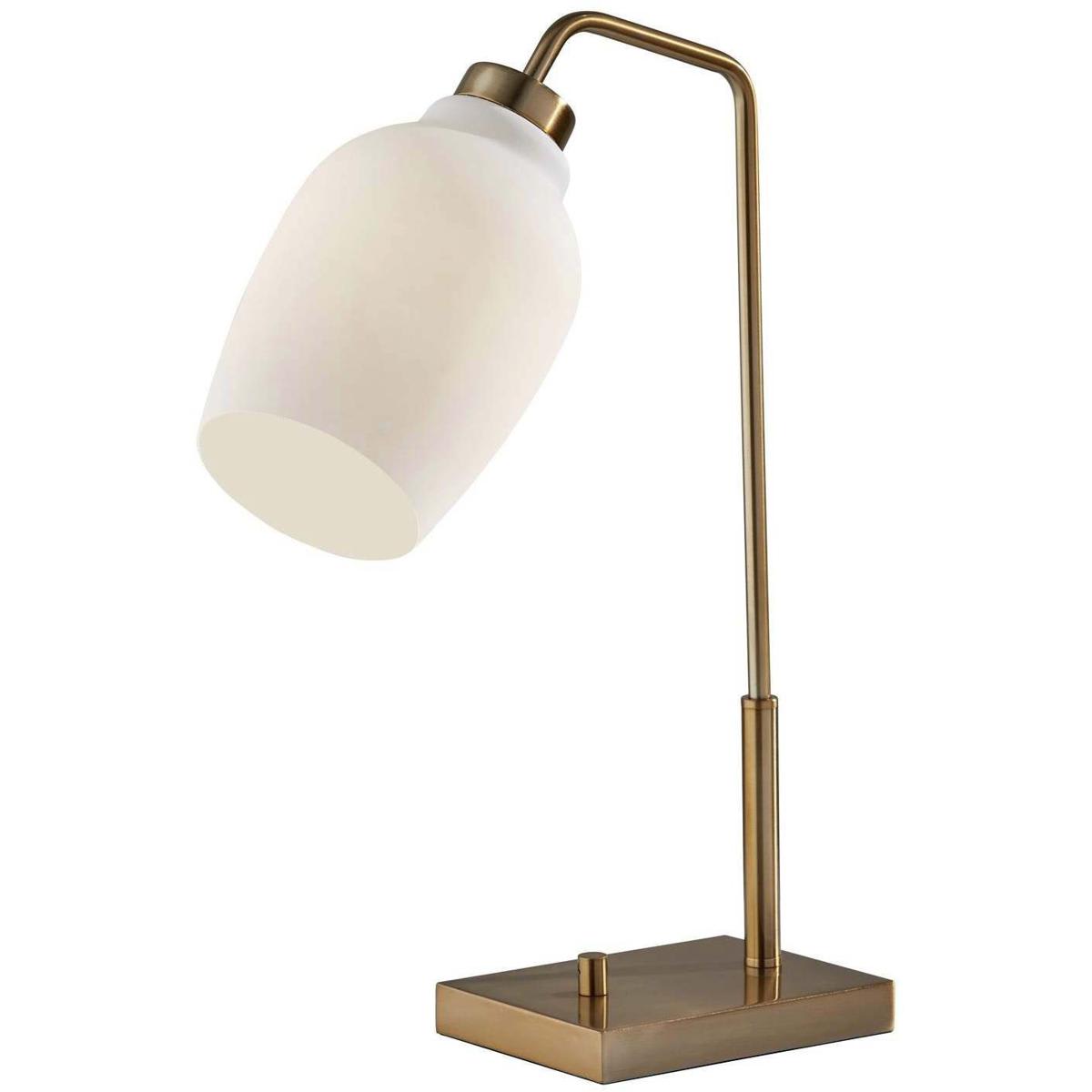 Adesso 3545-21 Clara 205 inch 40 watt Antique Brass Desk Lamp Portable ...