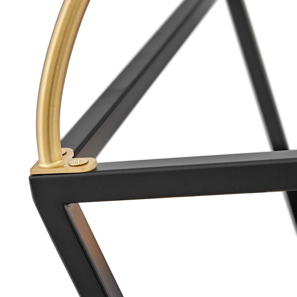 Lark Tate 13-in Black + Lacquered Brass Indoor 1 -Light Semi-flush ...