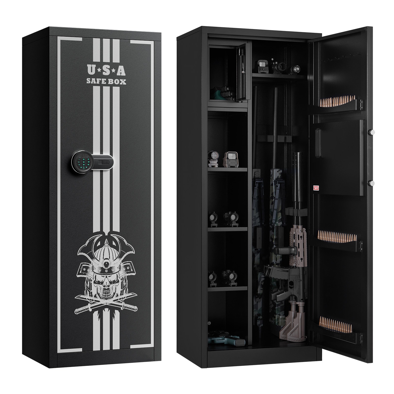 VEVOR 4 Gun Safe Long Gun Cabinet for Rifles and Pistols Quick Access ...