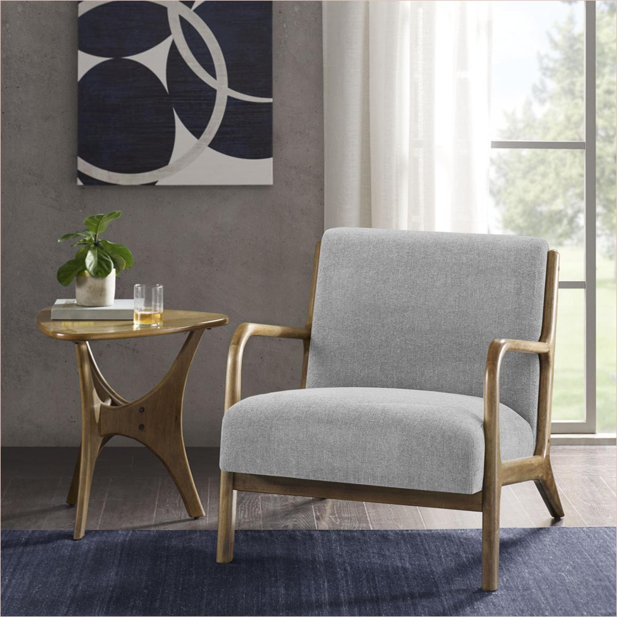 Watnature Comfortable Upholstered Accent Lounge Chair Single Seating ...