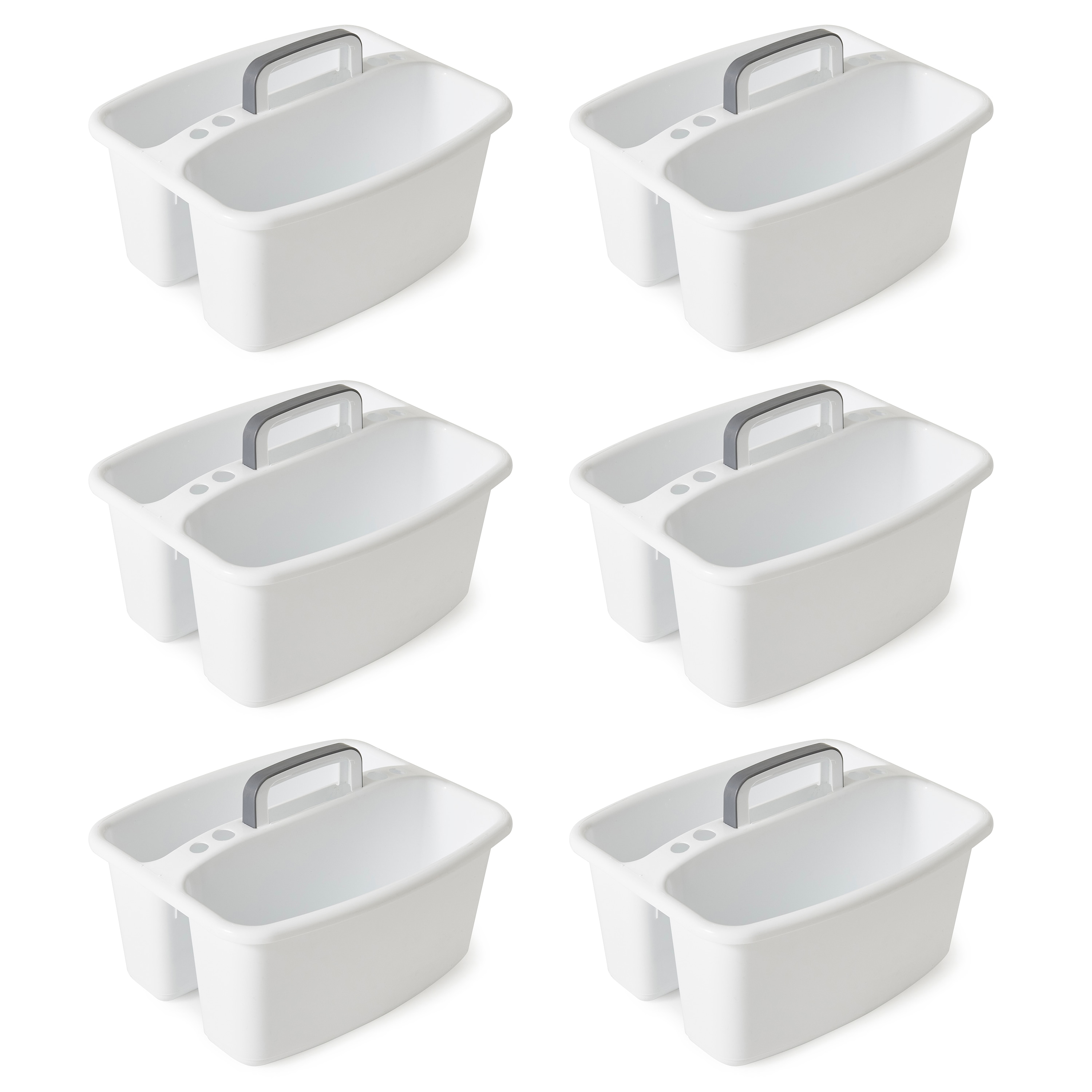 Gracious Living Large Divided Storage Tote Cleaning Caddy w/Handle ...