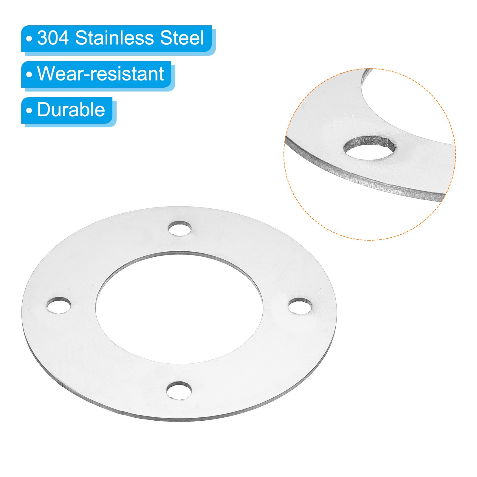 PATIKIL 2.5 inch 65mm ID Duct Connector Flange 2 Pack Stainless Steel ...